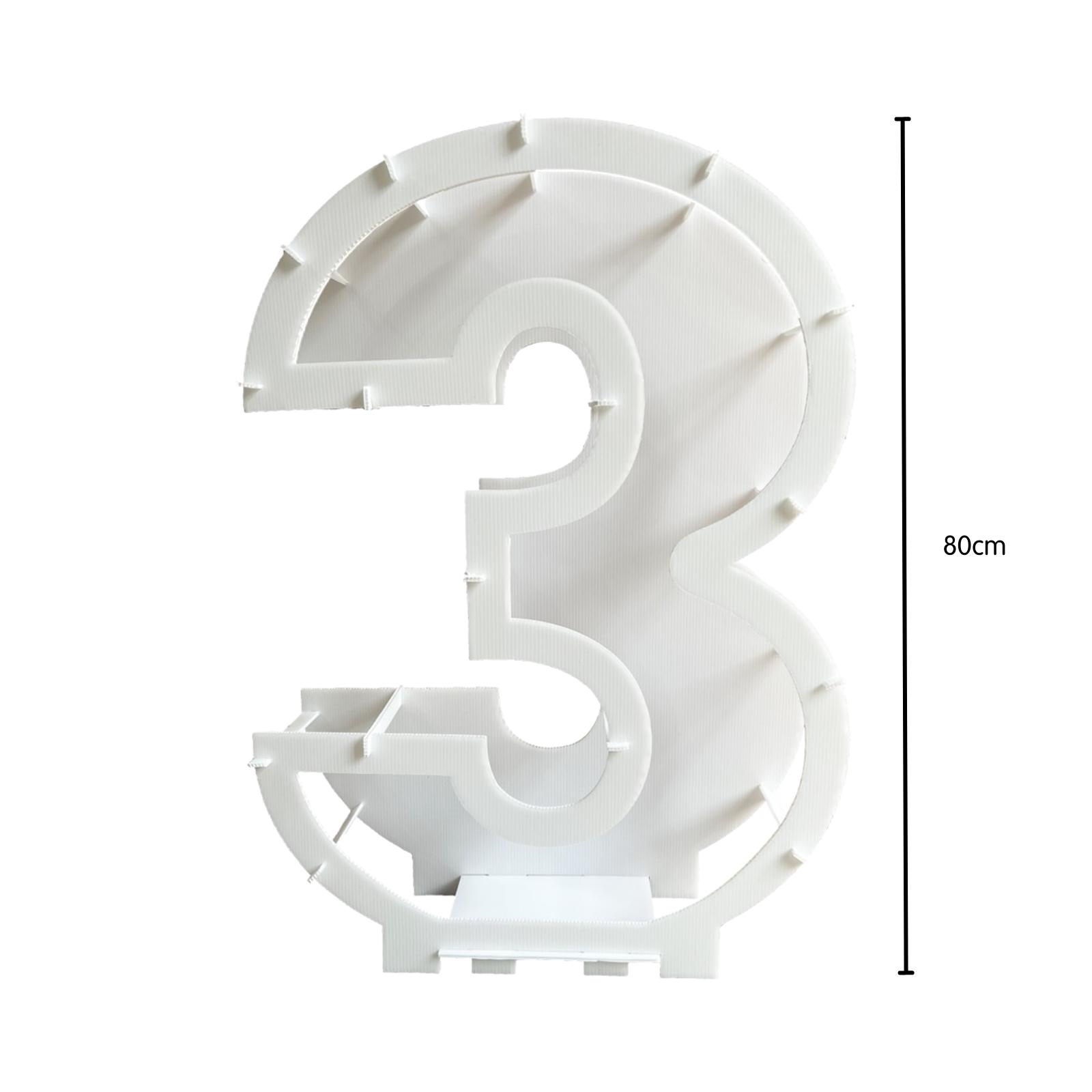 Number 3 Balloon Mosaic Frame (80cm) | 3rd to 7th Birthdays | Age ...