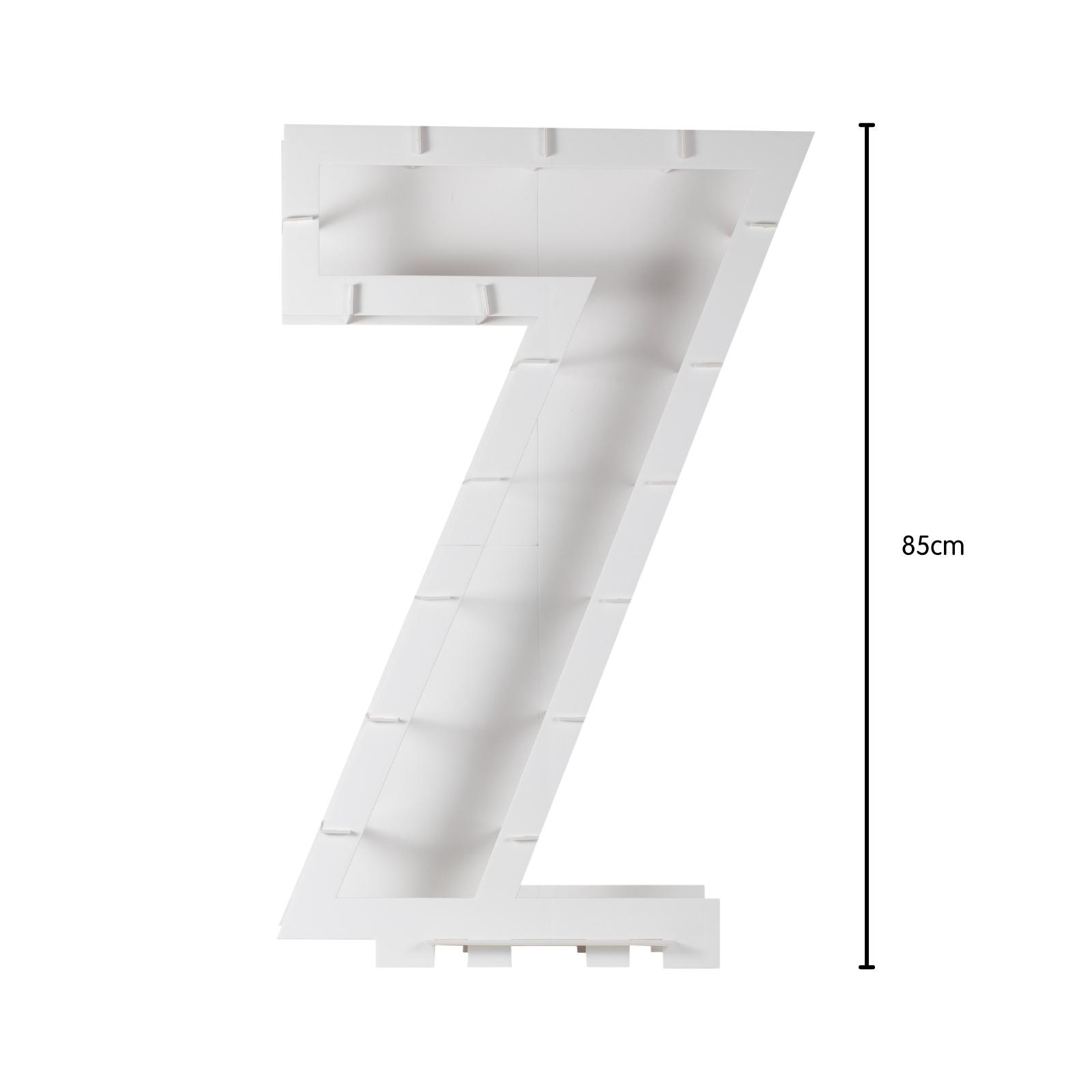 Ginger Ray Number 7 Balloon Mosaic Frame (85cm) | 3rd to 7th Birthdays ...