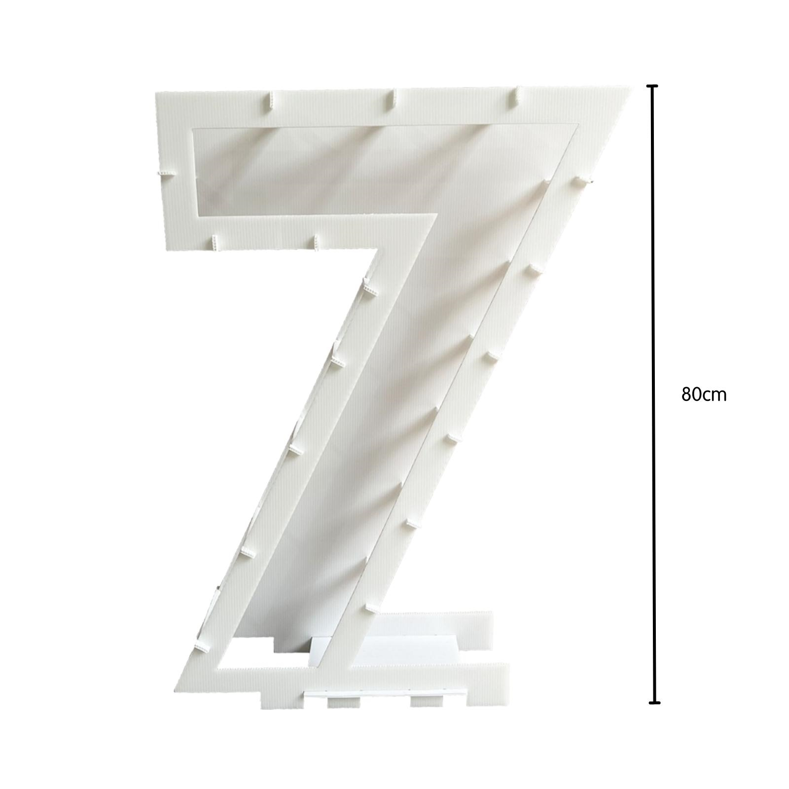 Number 7 Balloon Mosaic Frame (80cm) | 3rd to 7th Birthdays | Age ...