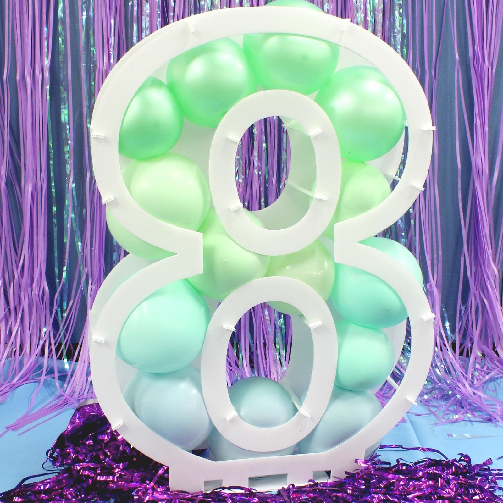 Number 8 Balloon Mosaic Frame (80cm) | 8th to 12th Birthdays Party ...