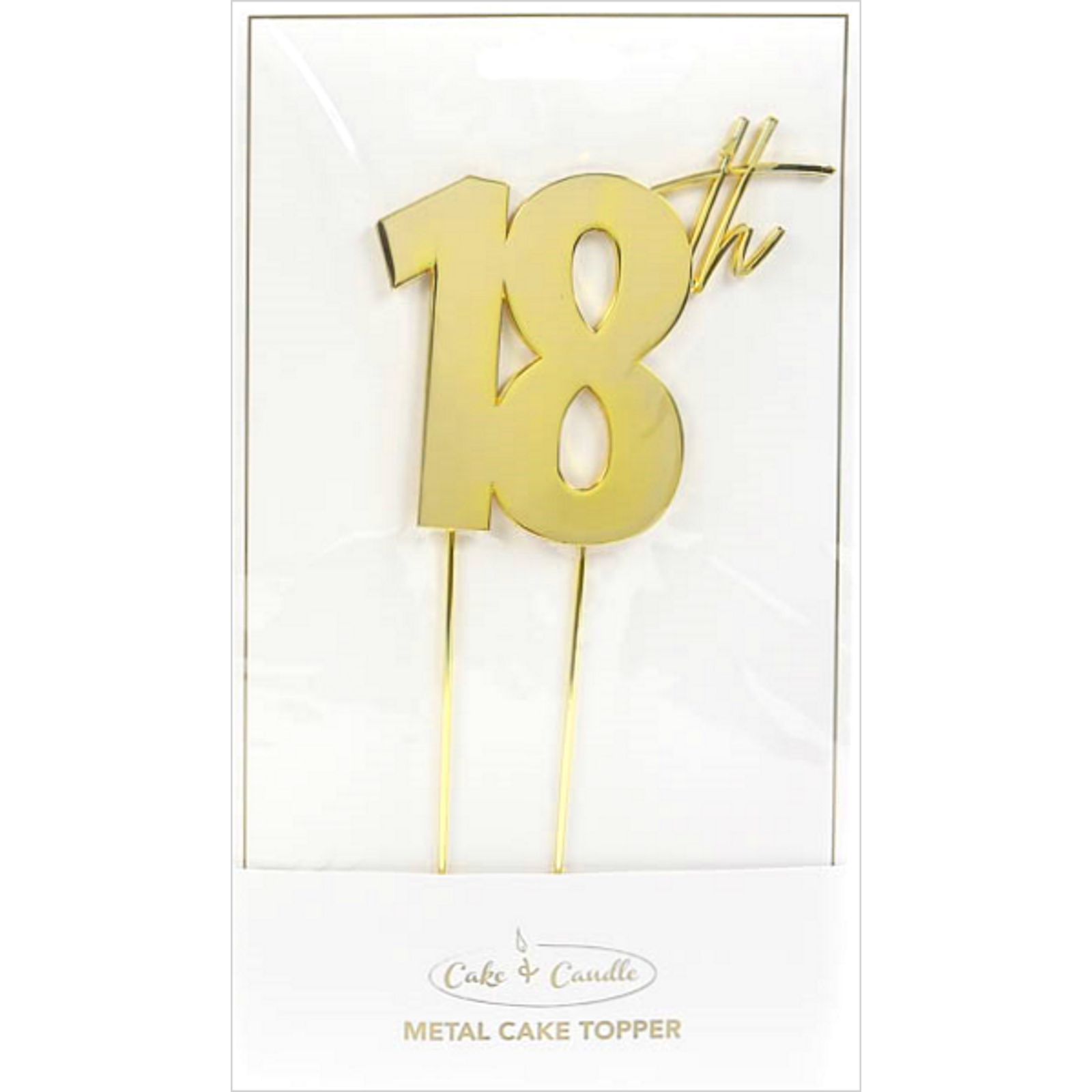 18th Gold Metal Cake Topper | 18th Birthday Party Supplies | Age ...