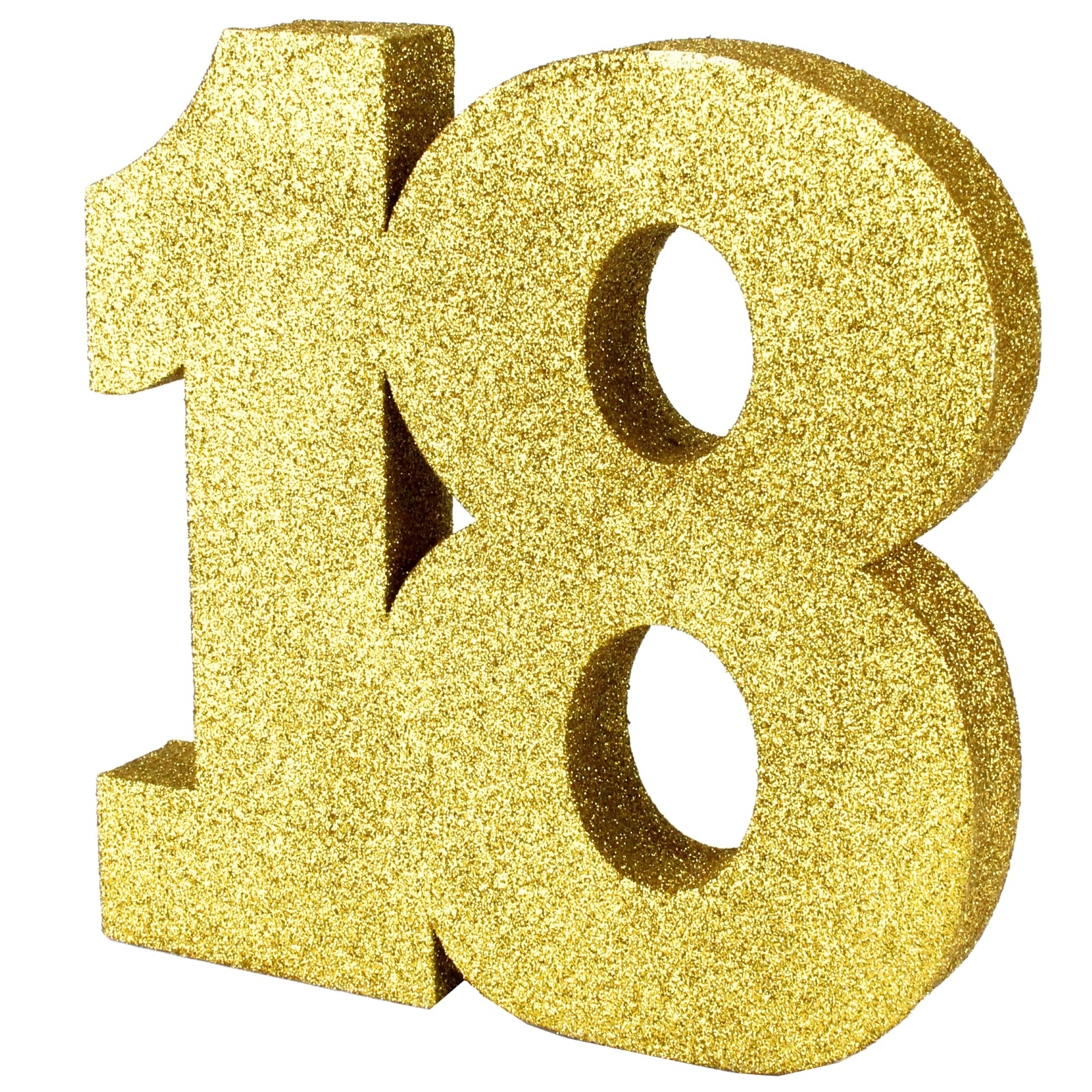 Gold Foam Glitter 18 Decoration - Discount Party Supplies