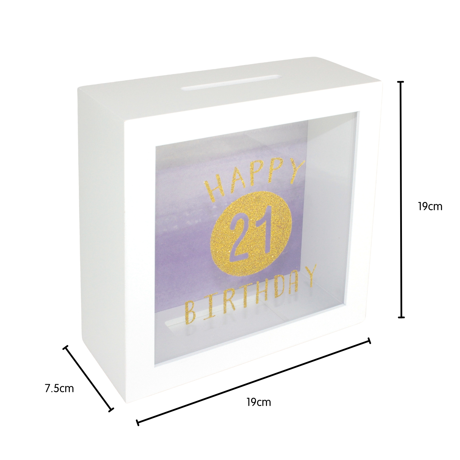 Happy 21st Birthday Glitter Money Box | 21st Birthday | Age Birthday ...