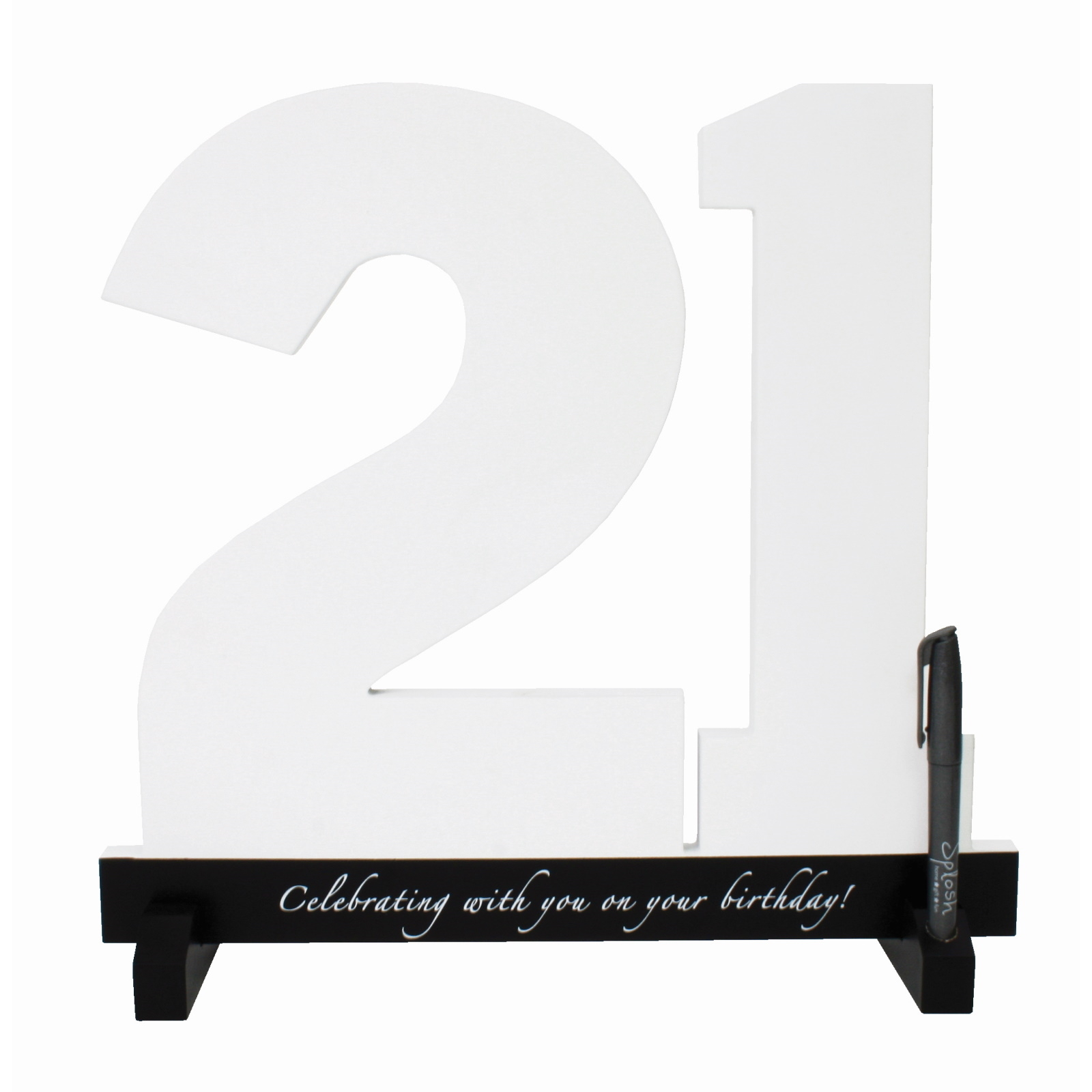 21st Birthday Signature Number 37cm - Discount Party Supplies
