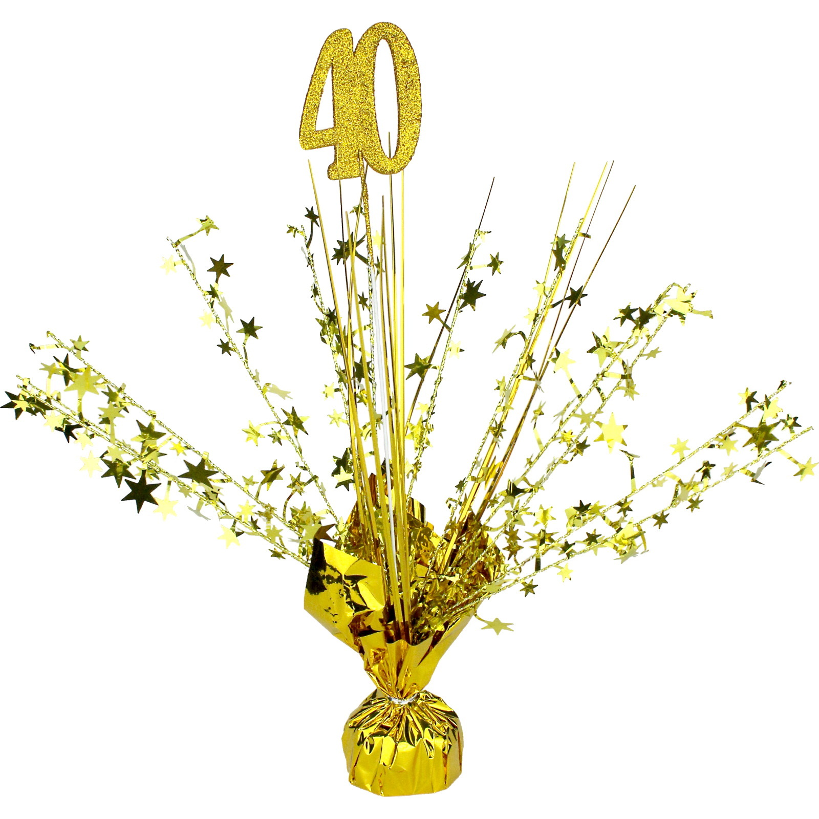 Sparkling Fizz Black and Gold 40th Holographic Large Napkins ...