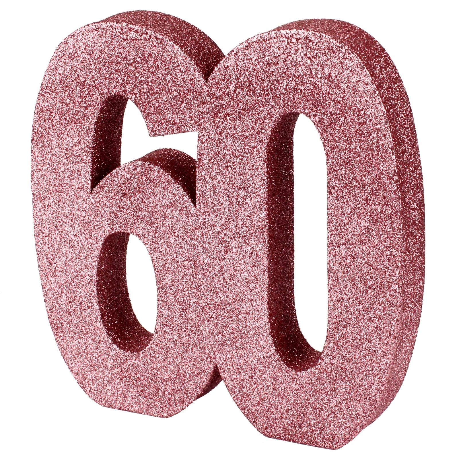 Rose Gold Foam Glitter 60 Decoration | 60th Birthday | Age Birthday ...