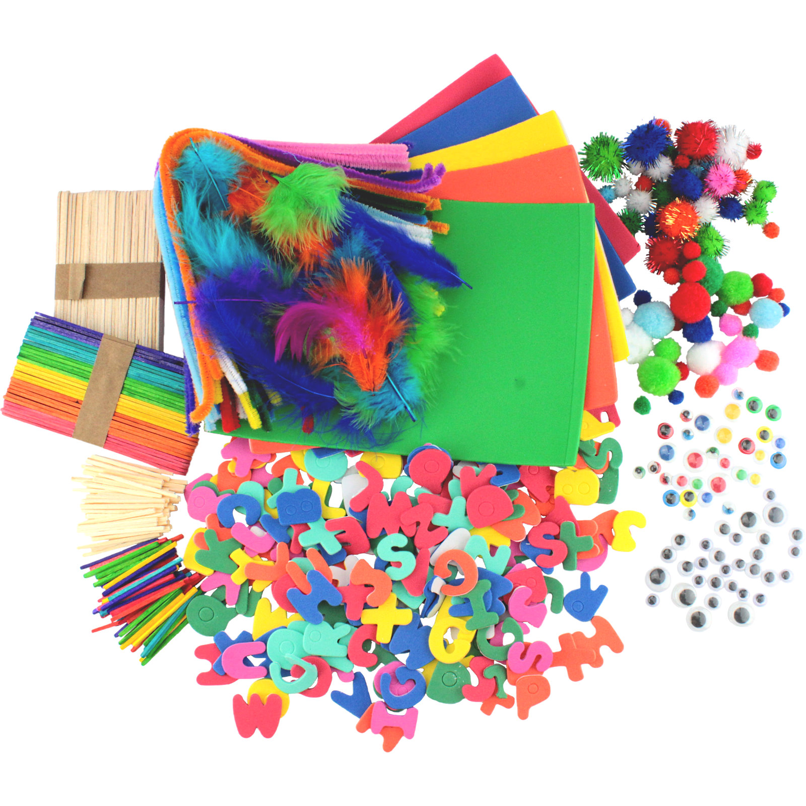 Jumbo Craft Supplies Kit | Arts and Crafts | Boys and Girls Birthday ...