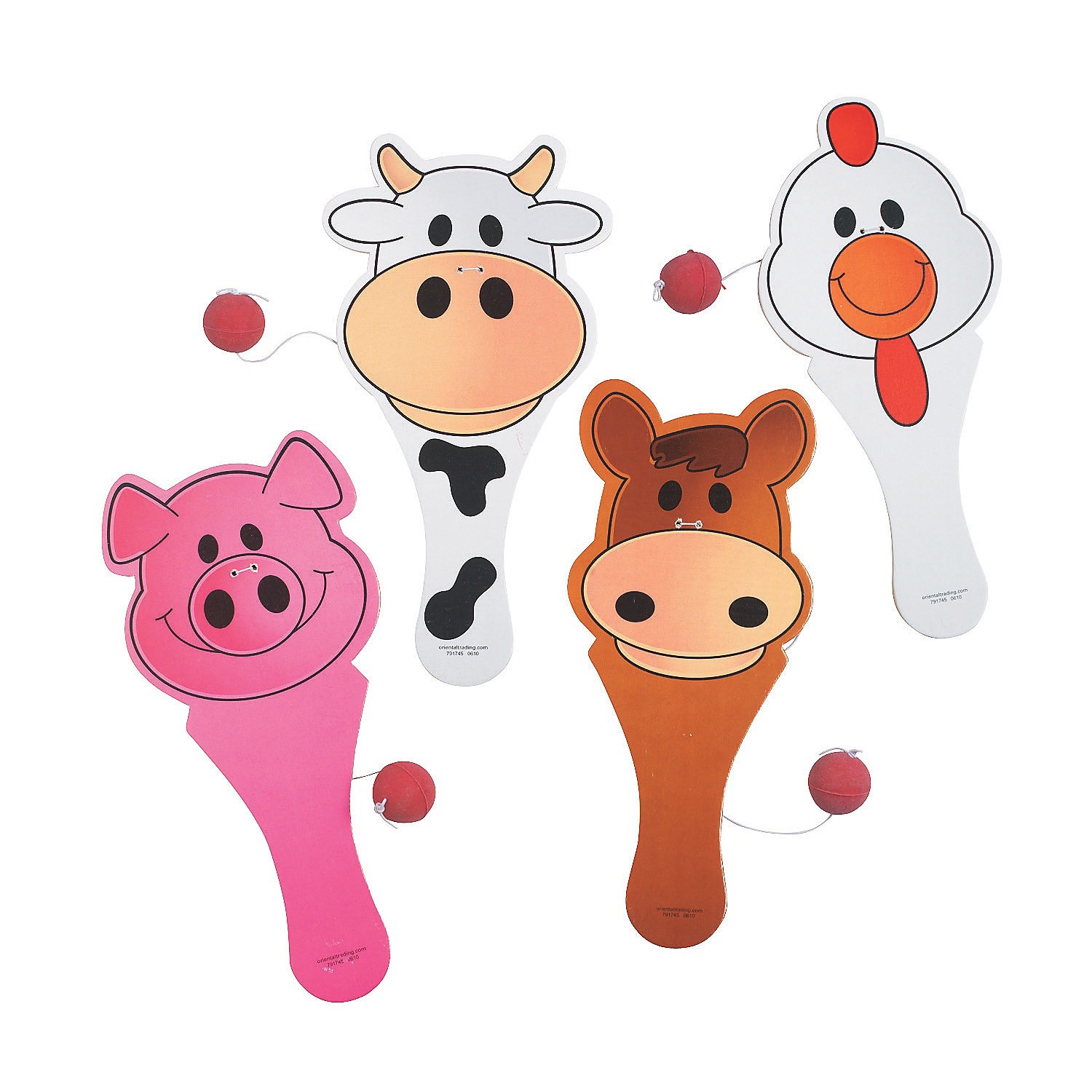Farm Animal Paddleball Toys (Pack of 12) - Discount Party Supplies