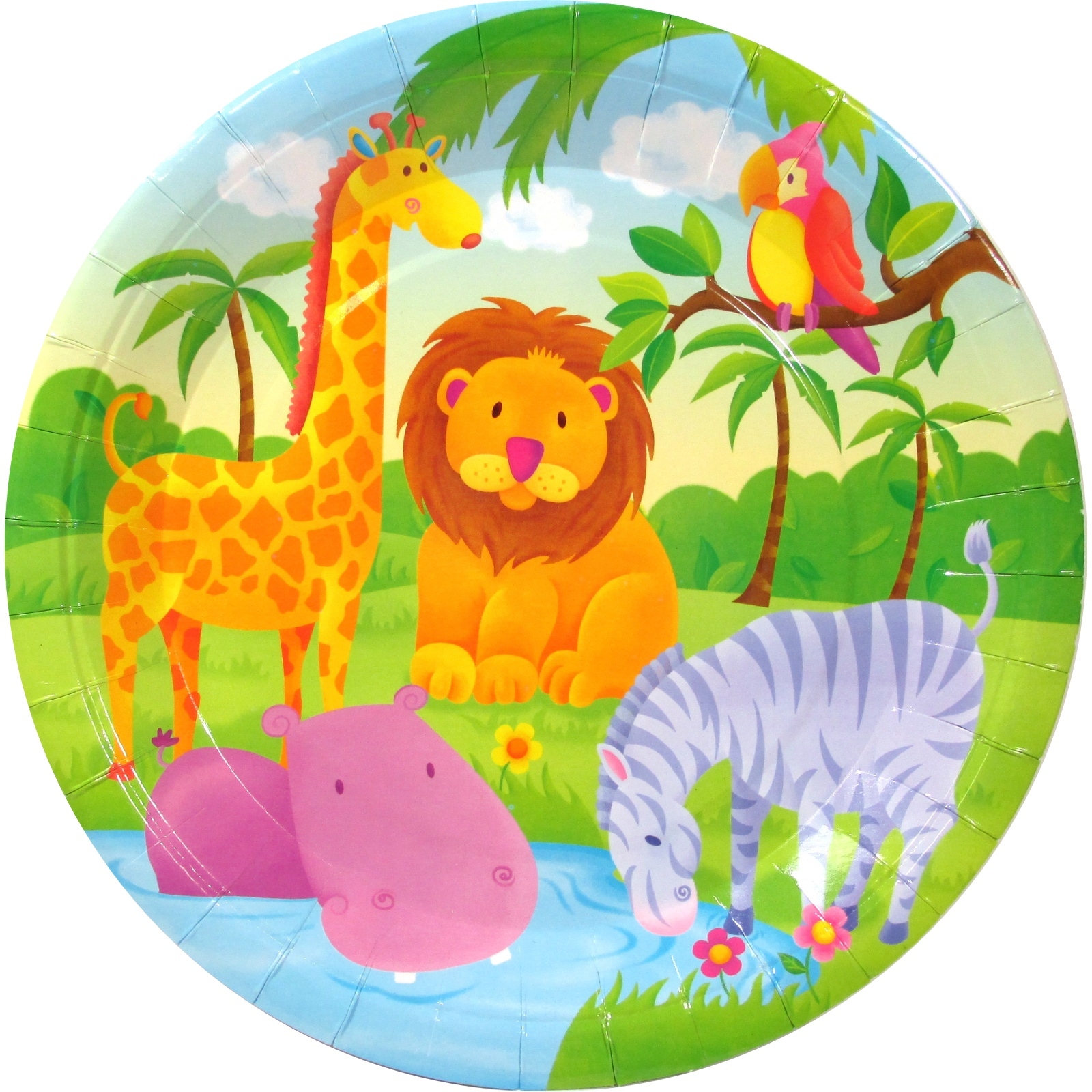 Zoo Animals Large Paper Plates (Pack of 6) - Discount Party Supplies