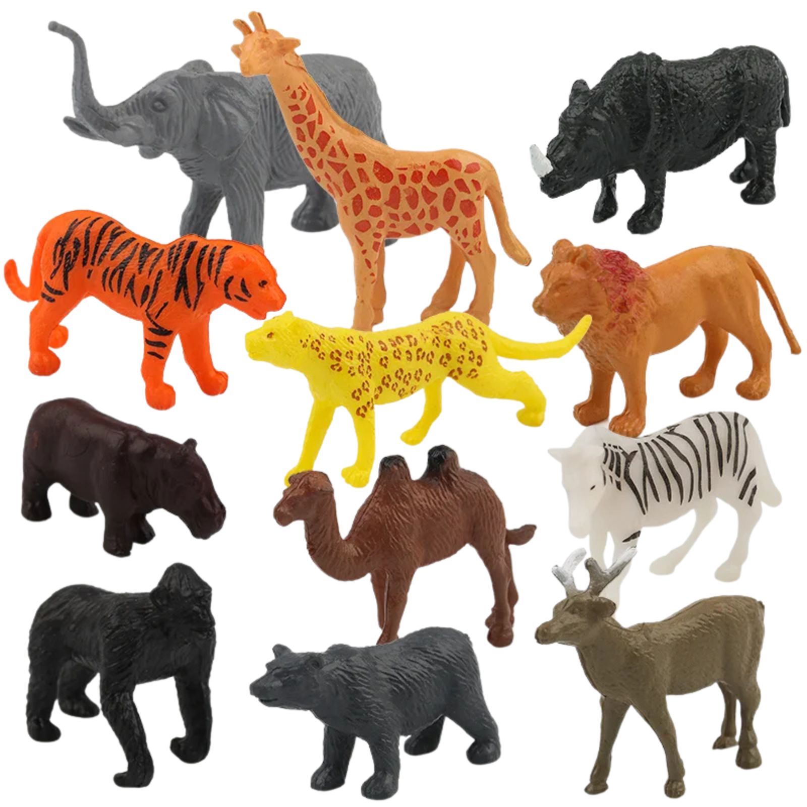 Plastic Wild Animal Toys (Pack of 12) - Discount Party Supplies