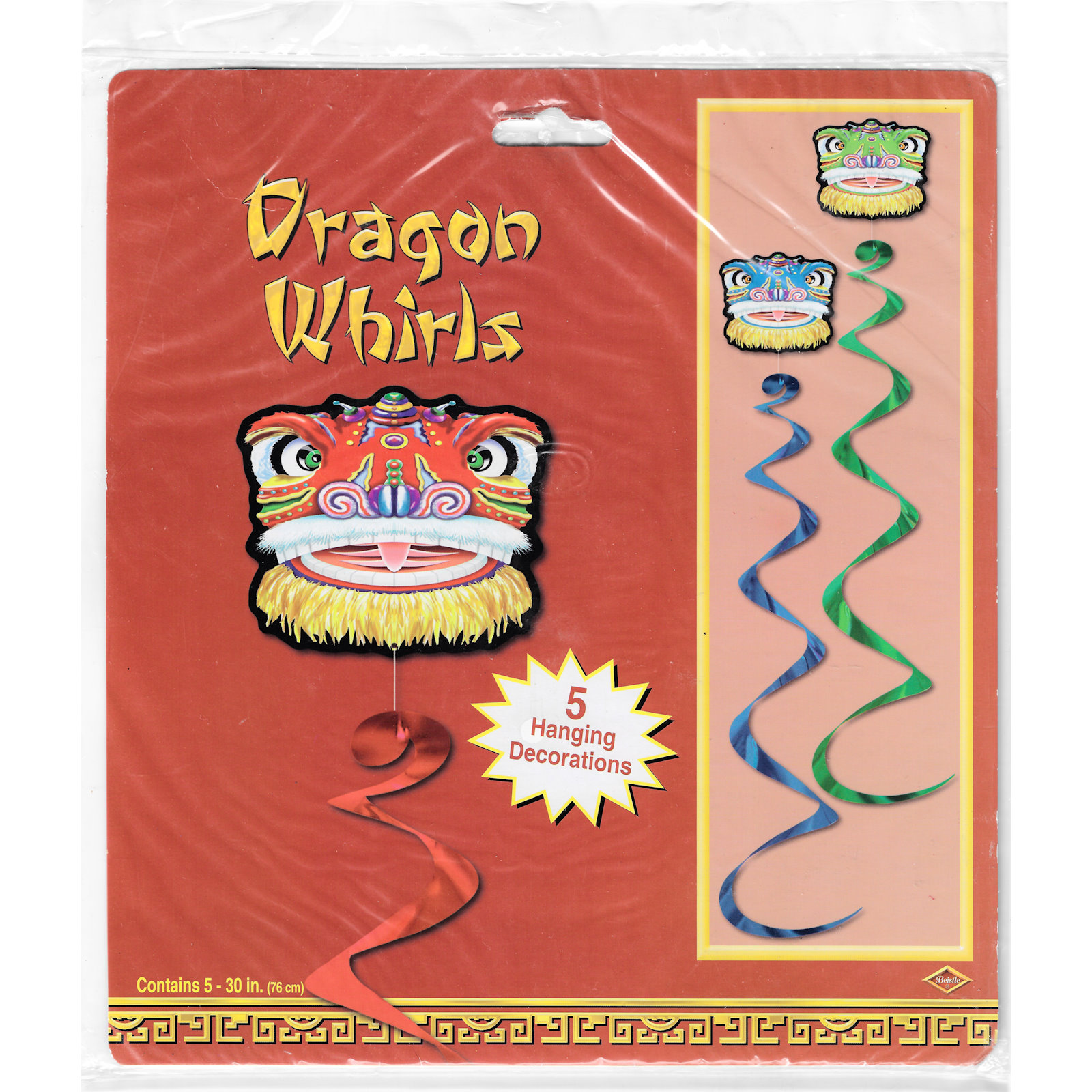 Chinese Dragon Swirl Decorations (Pack of 5) | Asian | International ...