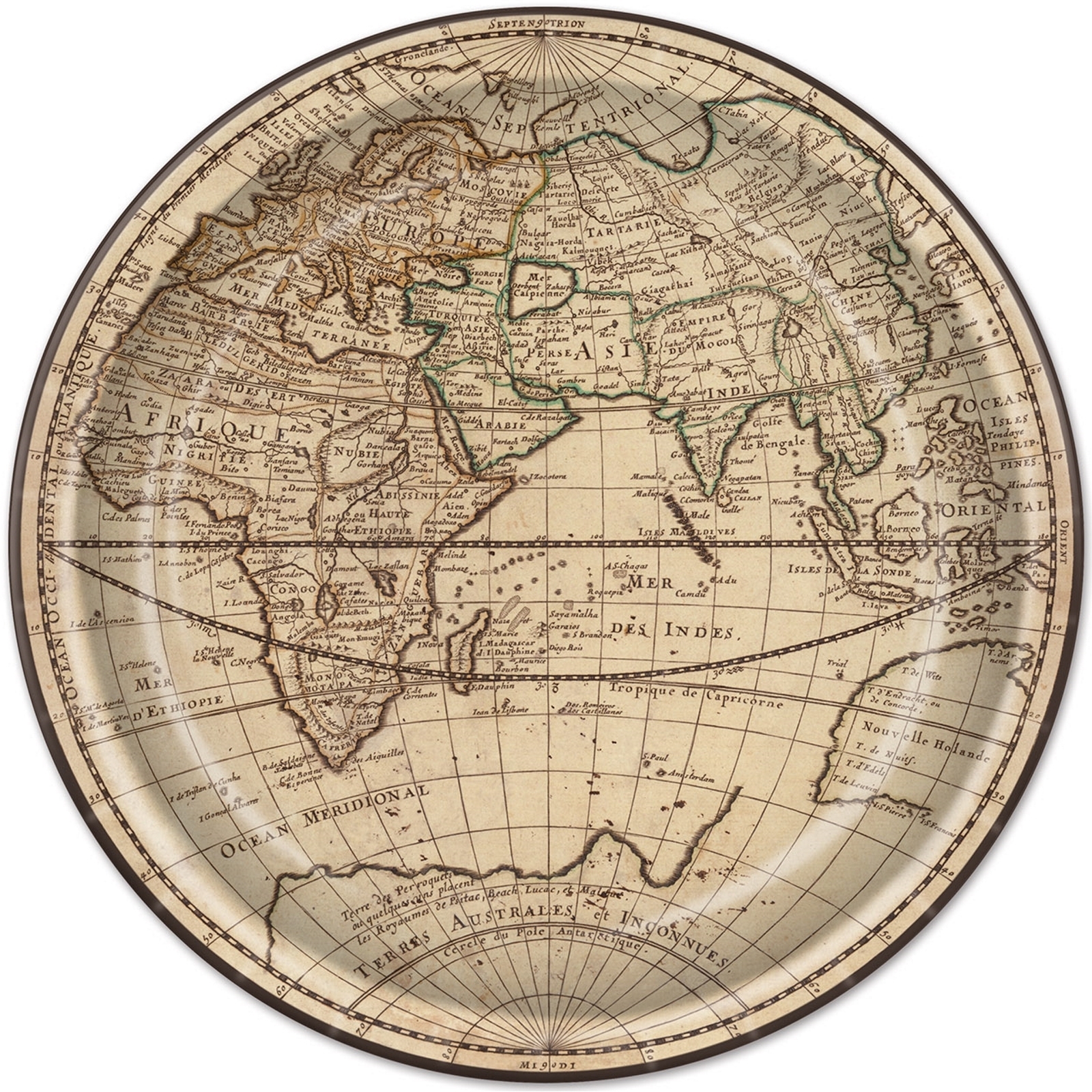 Around The World Large Paper Plates (Pack of 8) - Discount Party Supplies