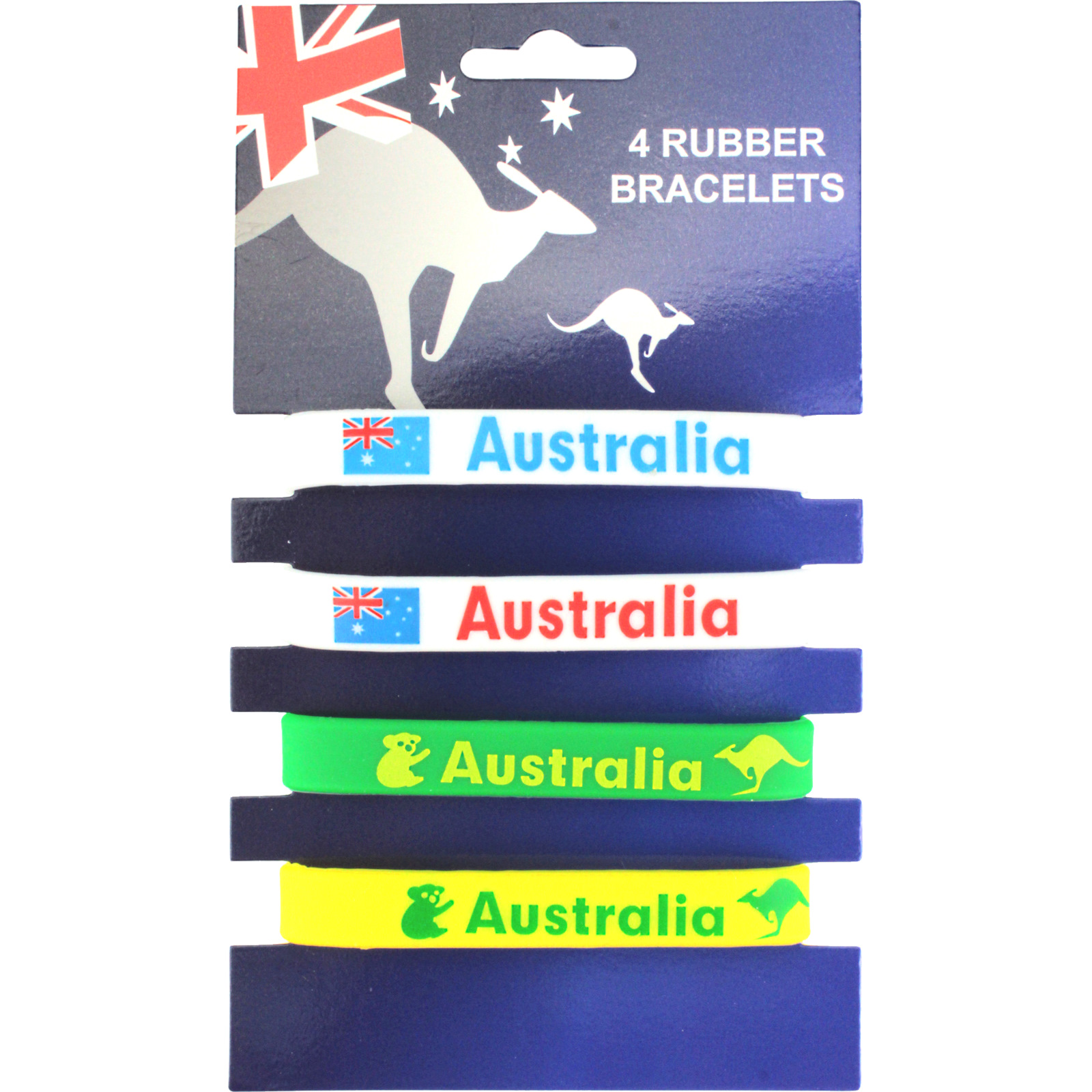 Australia Rubber Wristbands (Pack of 4) | Celebrate Australia ...