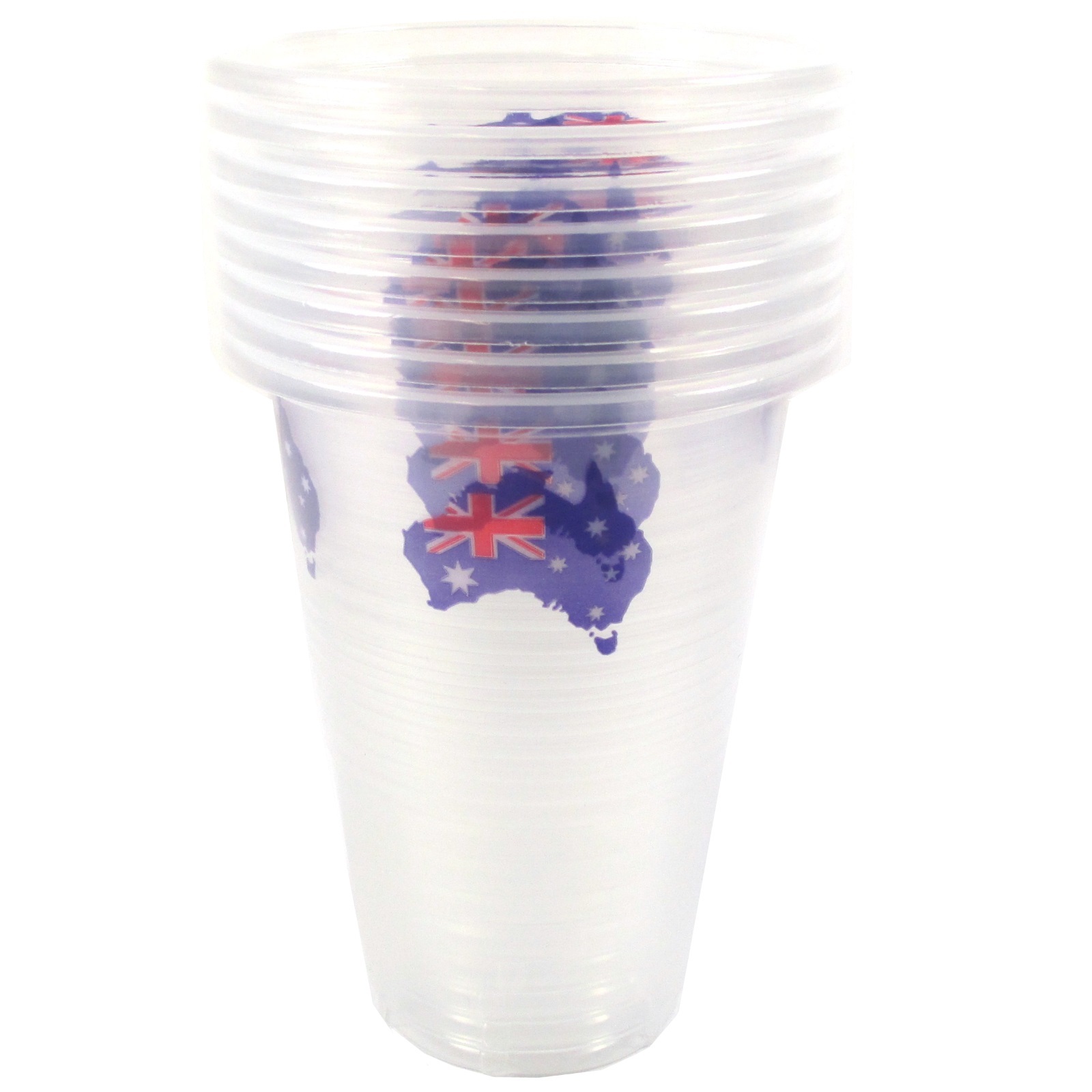 Australian Clear Plastic Cups (Pack of 8) - Discount Party Supplies