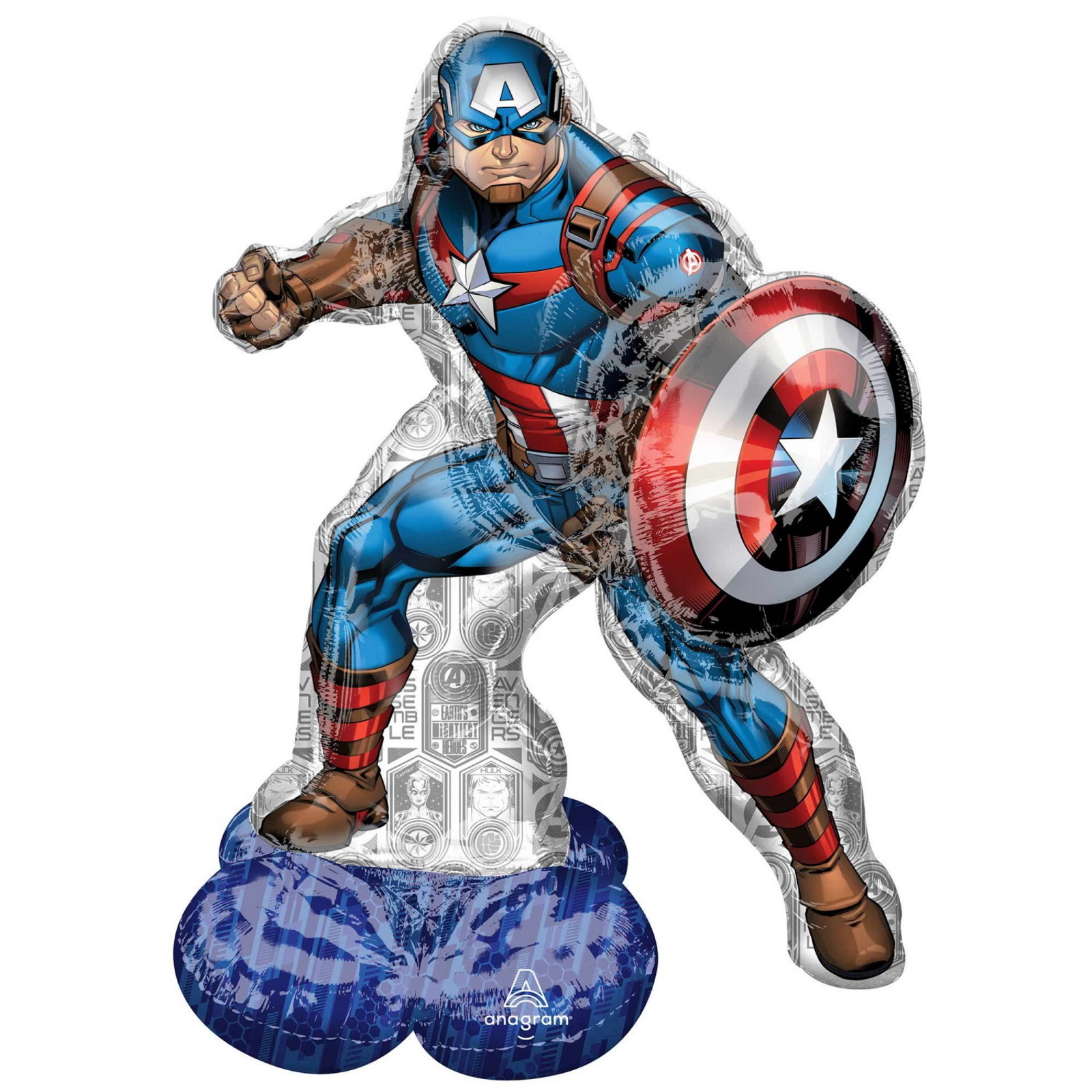 Airloonz Marvel Avengers Captain America Air Fill Balloon 147cm ...