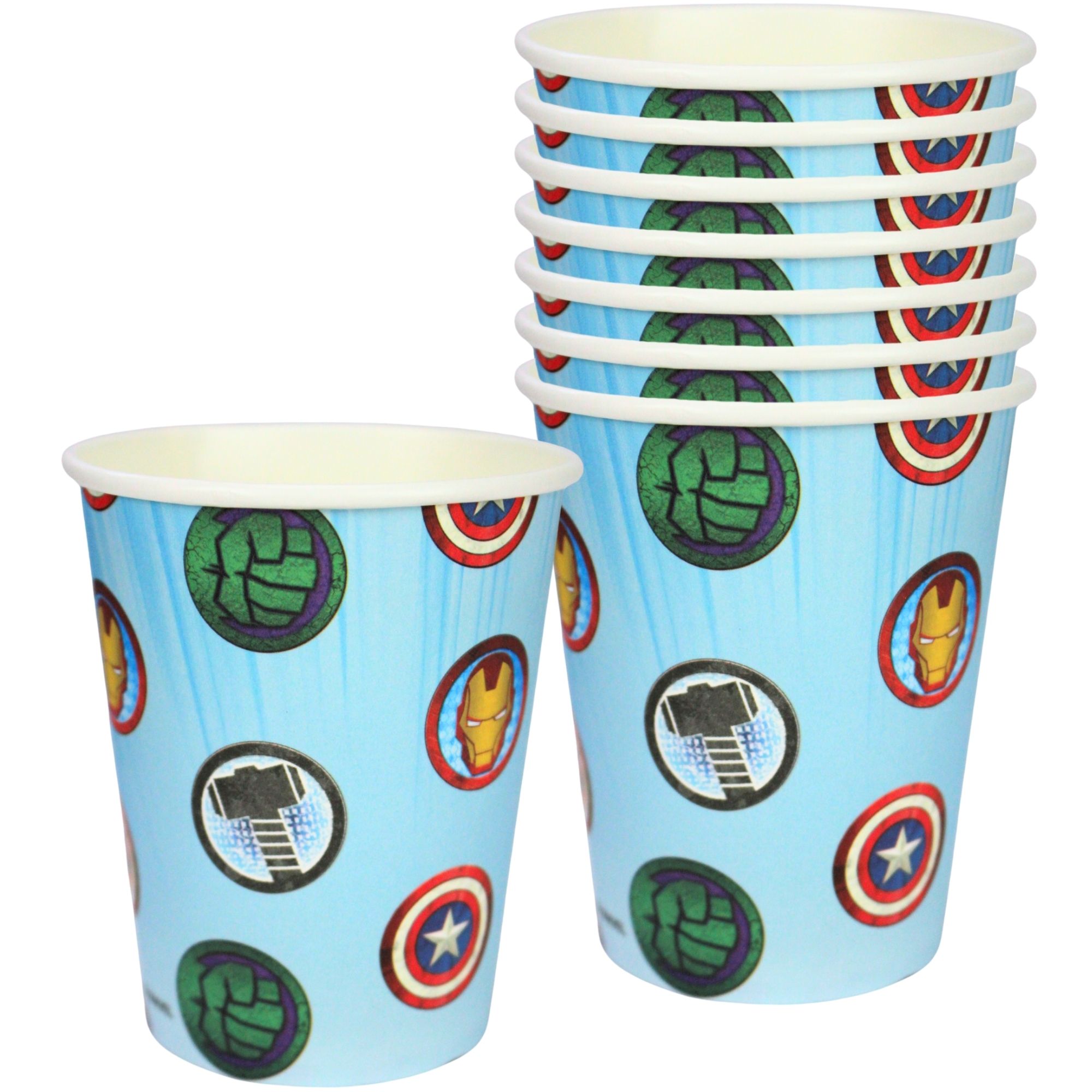 Marvel Avengers Superhero Paper Cups (Pack of 8) - Discount Party Supplies