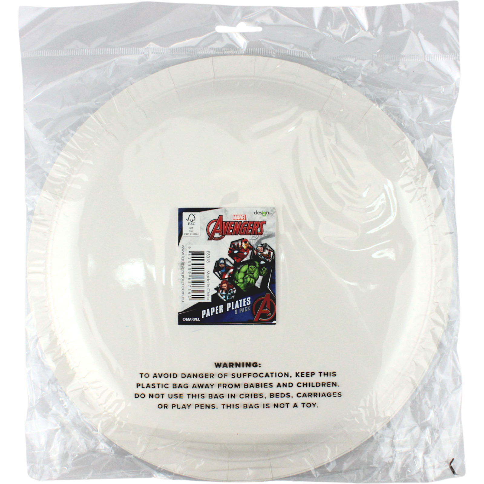 Marvel Avengers Large Paper Plates (Pack of 8) | Avengers | Boys ...