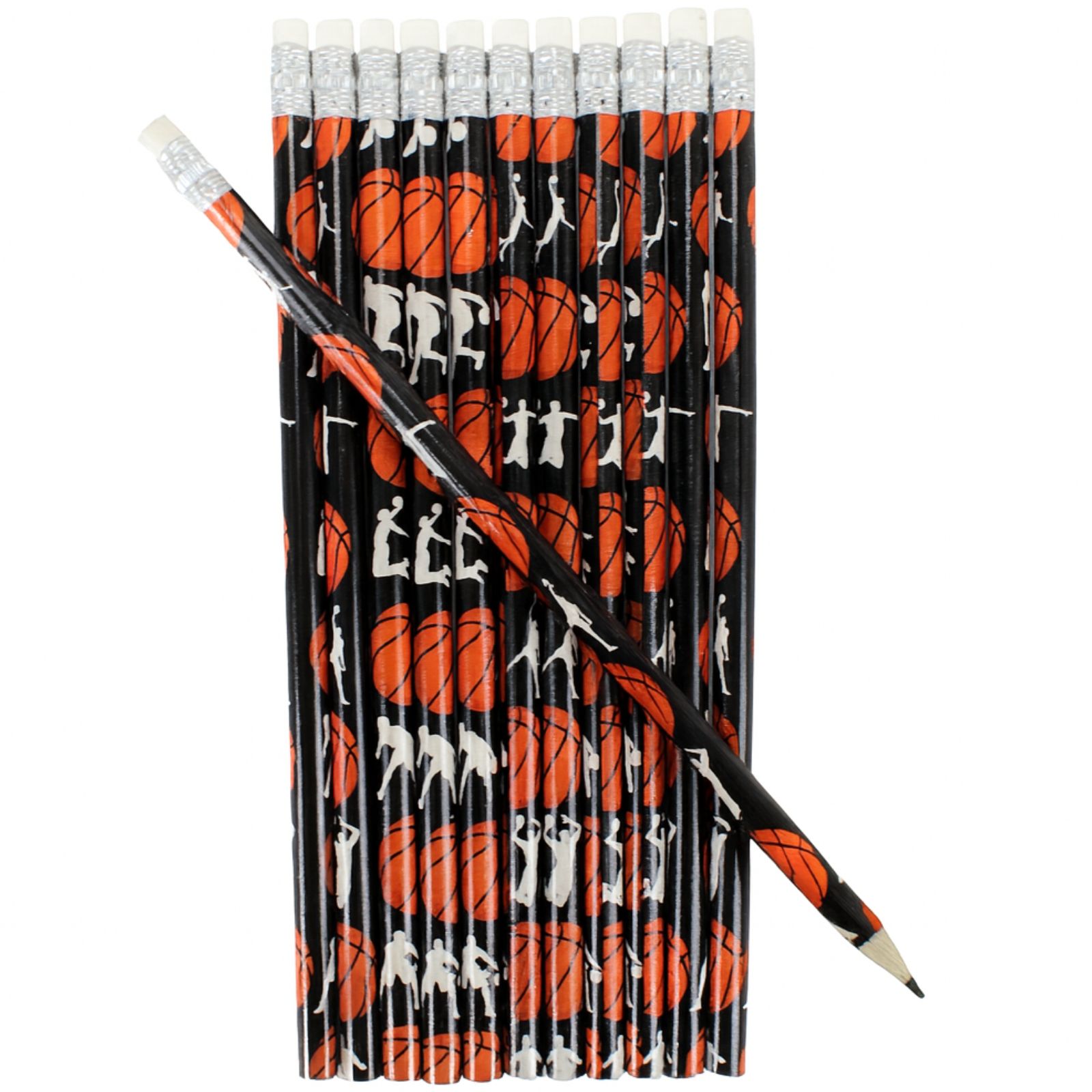 Basketball Pencils (Pack of 12) - Discount Party Supplies