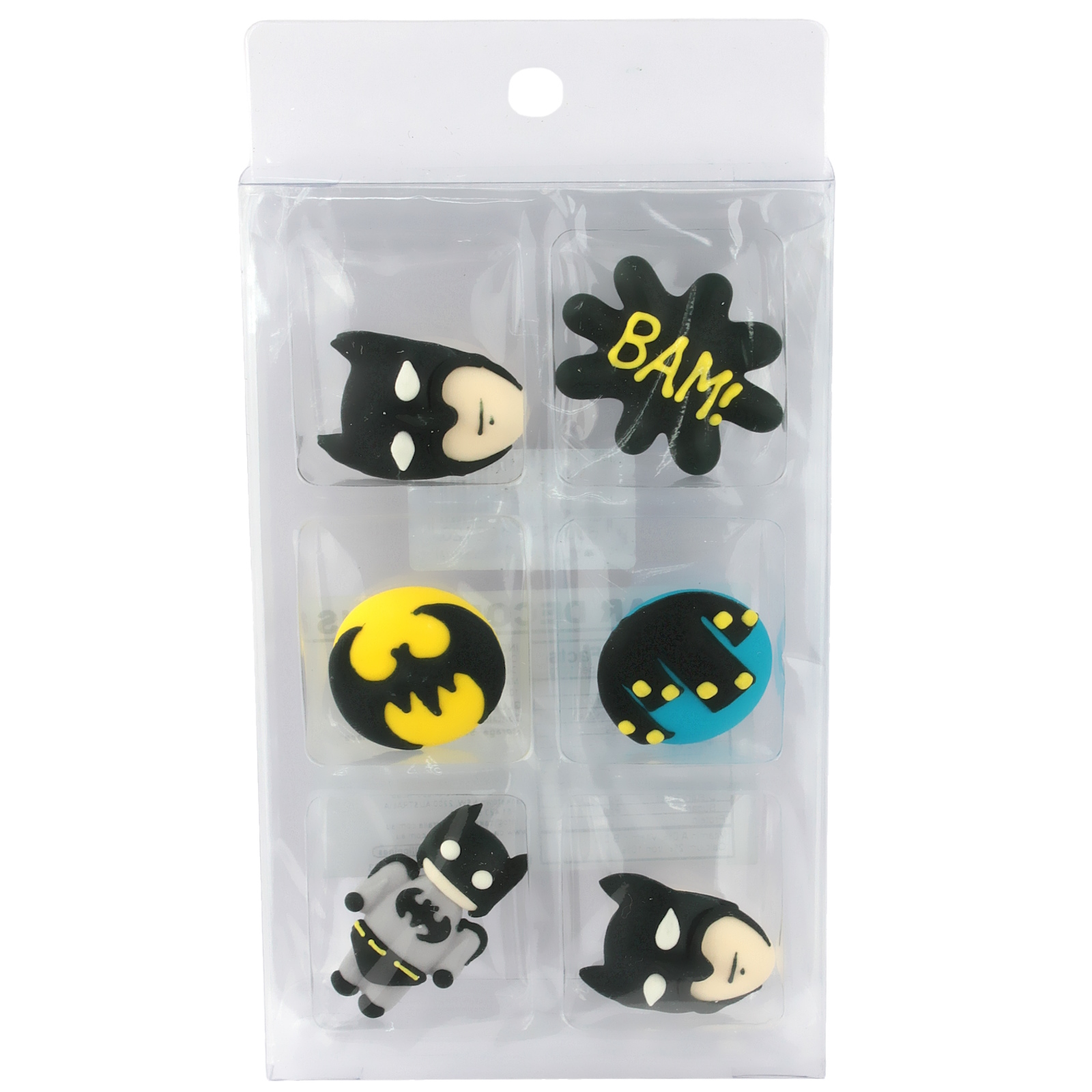 Batman Edible Sugar Cupcake Decorations (Pack of 6) | Batman Party ...