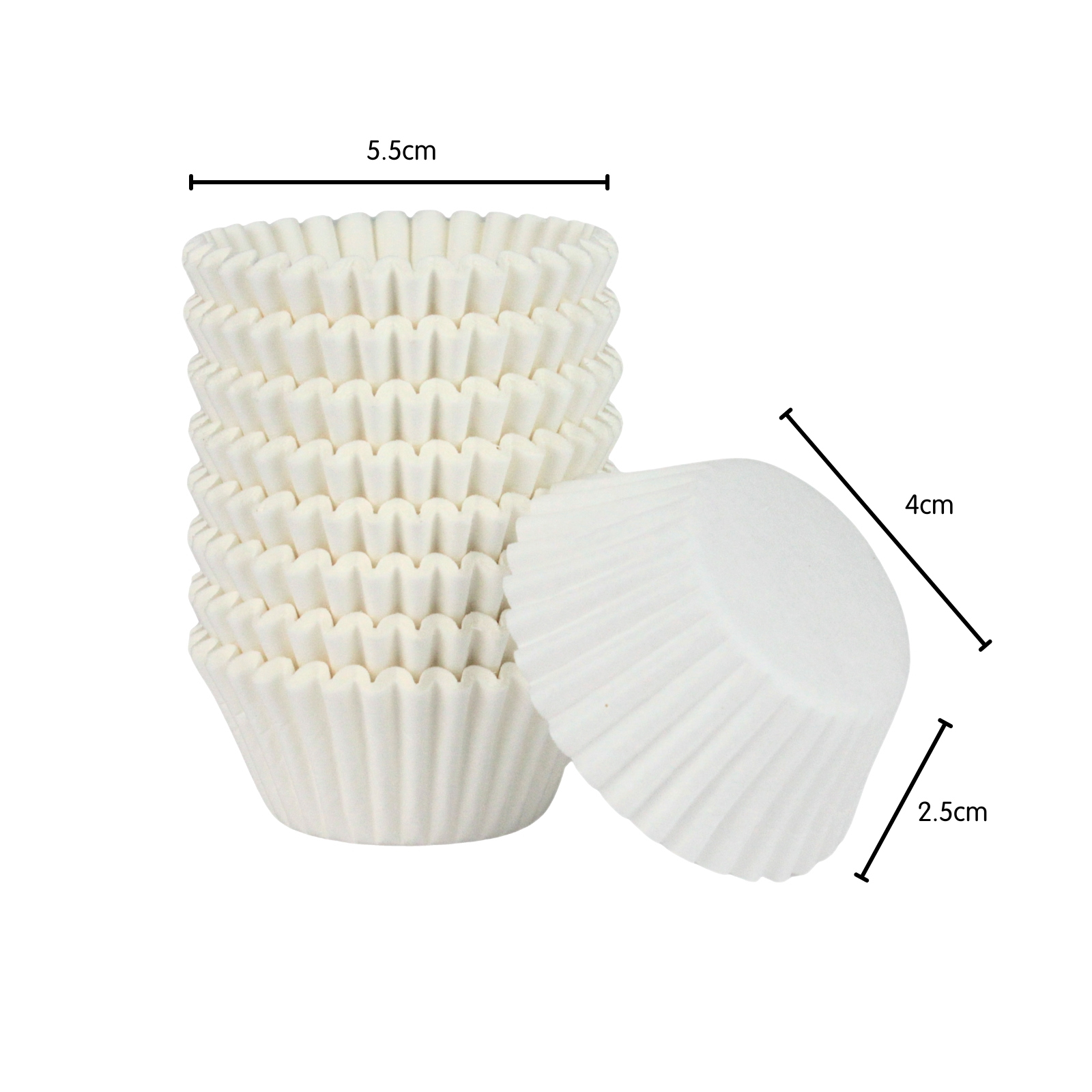 White Baking Cups 40mm (Pack of 200) | Discount Party Supplies ...