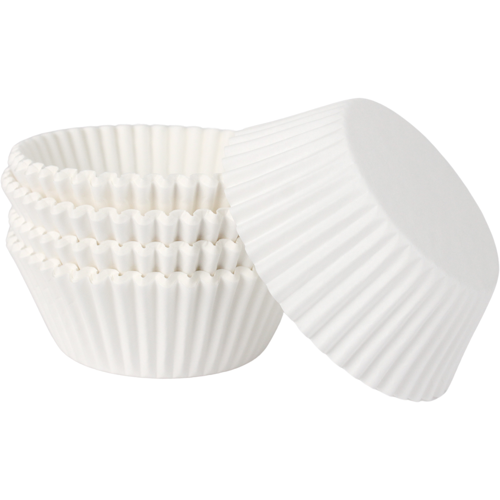 White Baking Cups 50mm (Bulk Pack of 100) - Discount Party Supplies