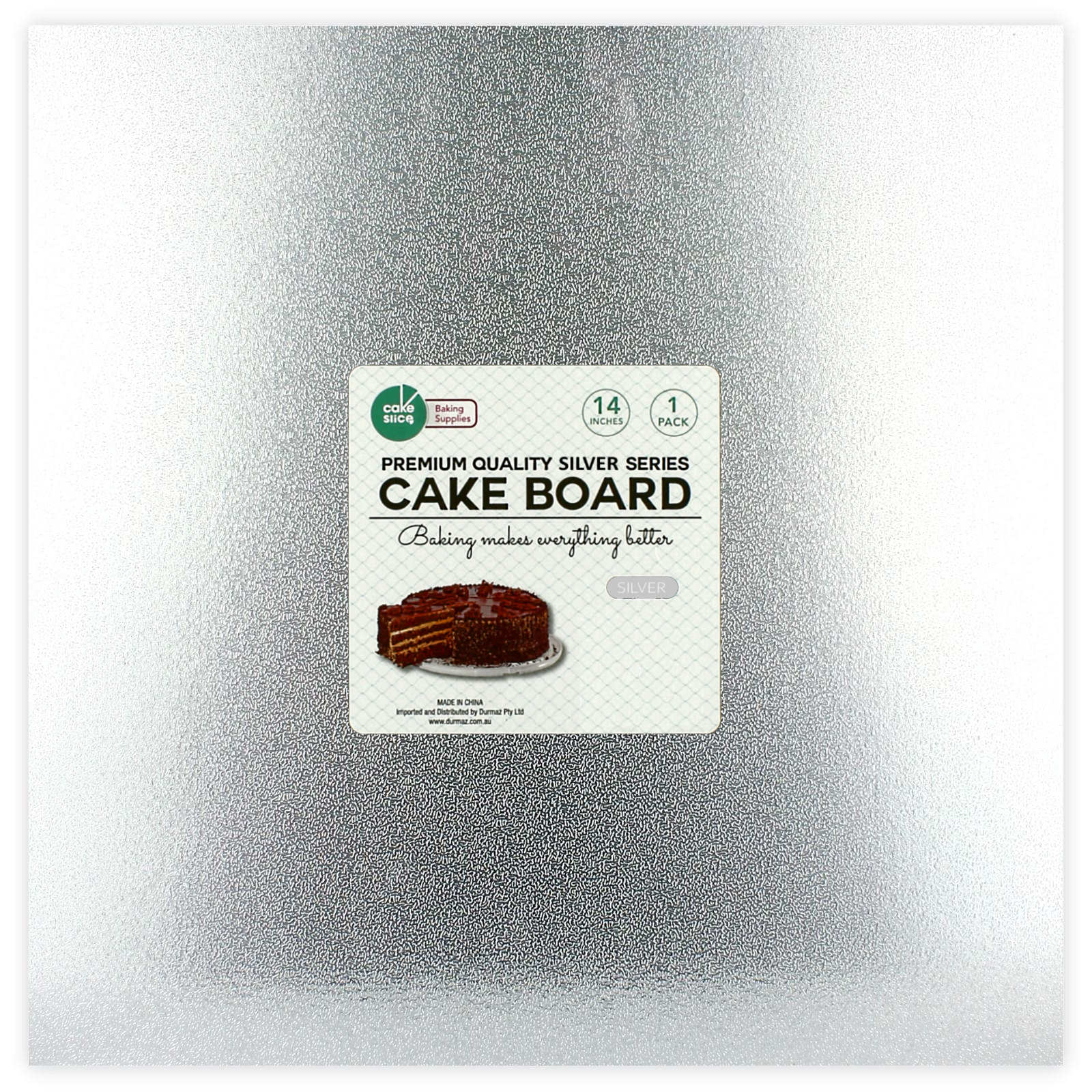 Square Silver Cake Board 35cm - Discount Party Supplies