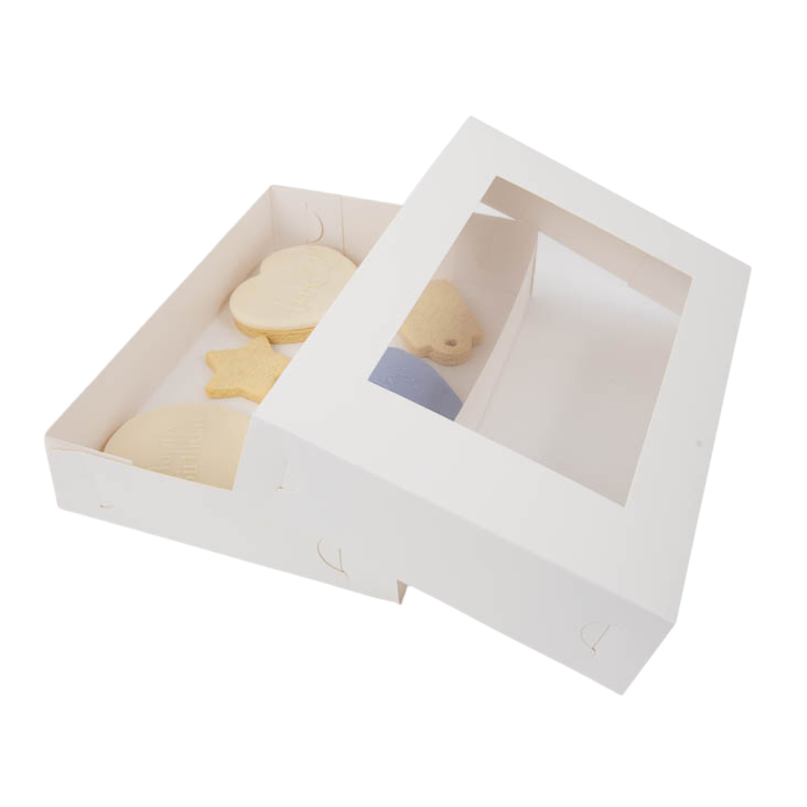 Coo Kie Large White Rectangle Cookie / Chocolate Box With Window 25.5cm ...