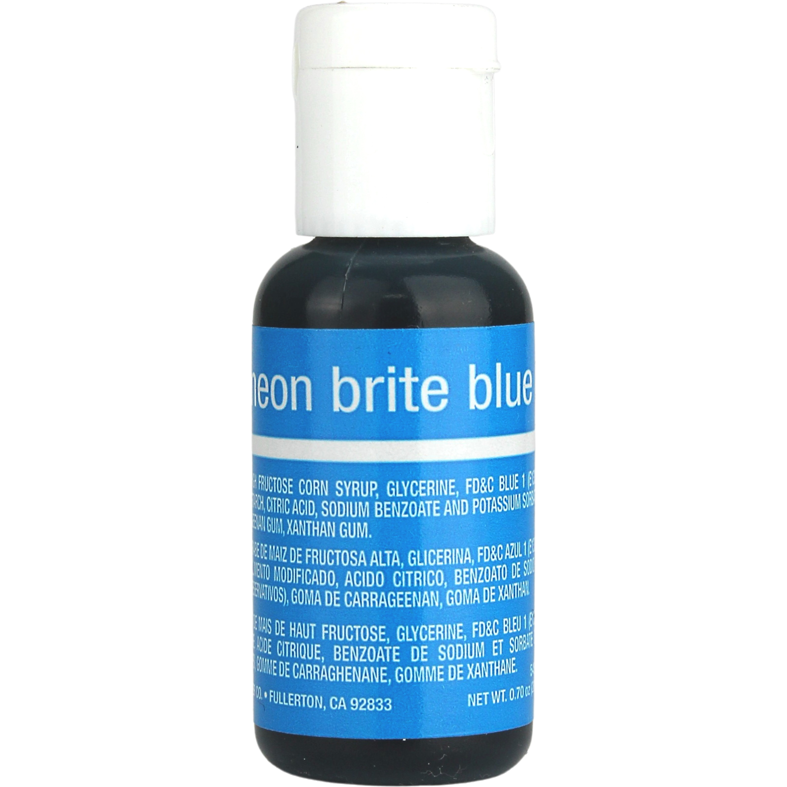 Neon Brite Blue Chefmaster Liqua Gel (20ml) | Discount Party Supplies ...