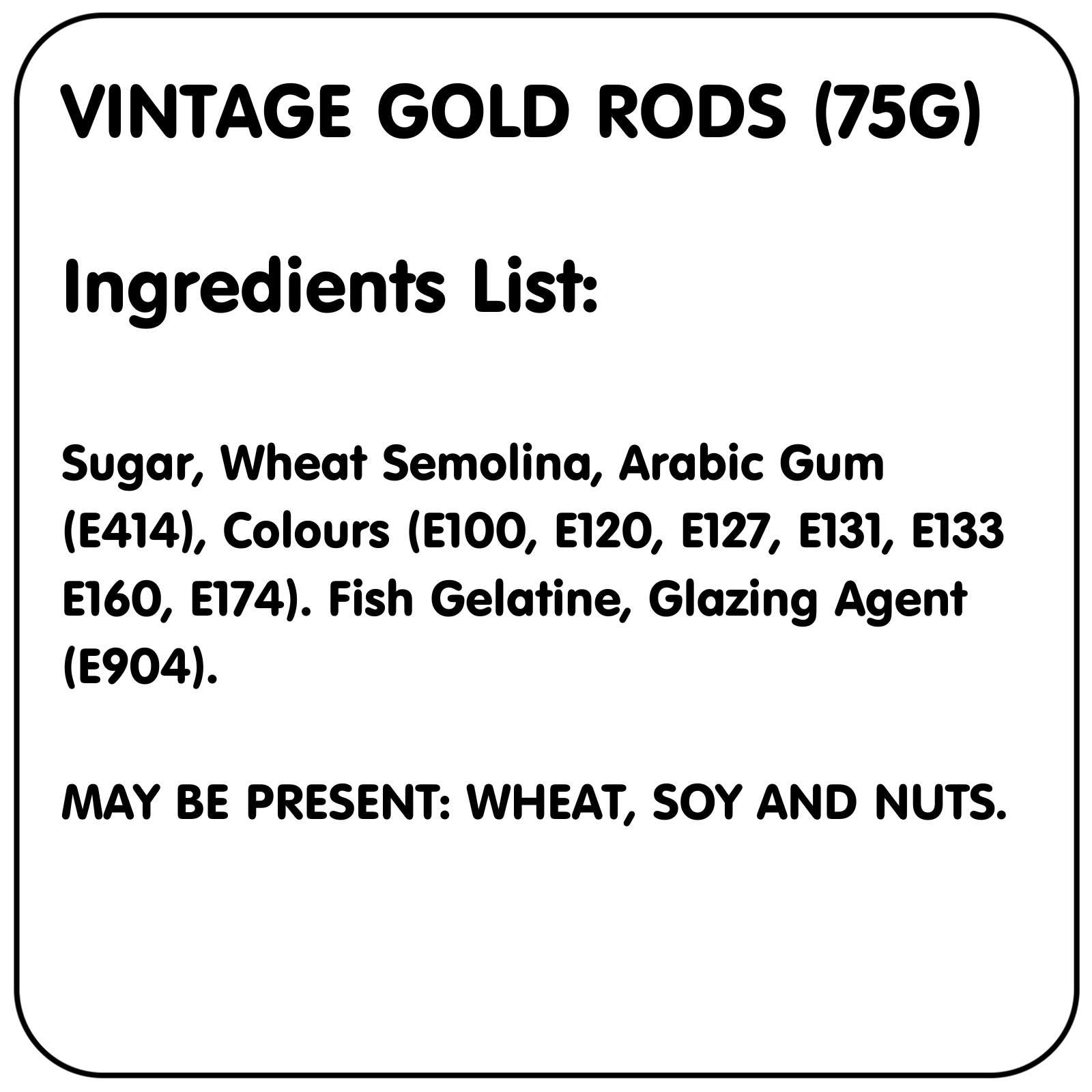 Sprinks Metallic Vintage Gold Rods (75g) | Discount Party Supplies ...