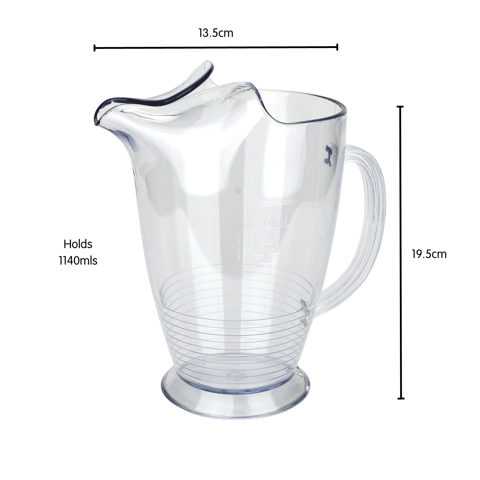 Clear Plastic Beer Jug 1.1 Litre | BBQs & Picnics Party Supplies ...