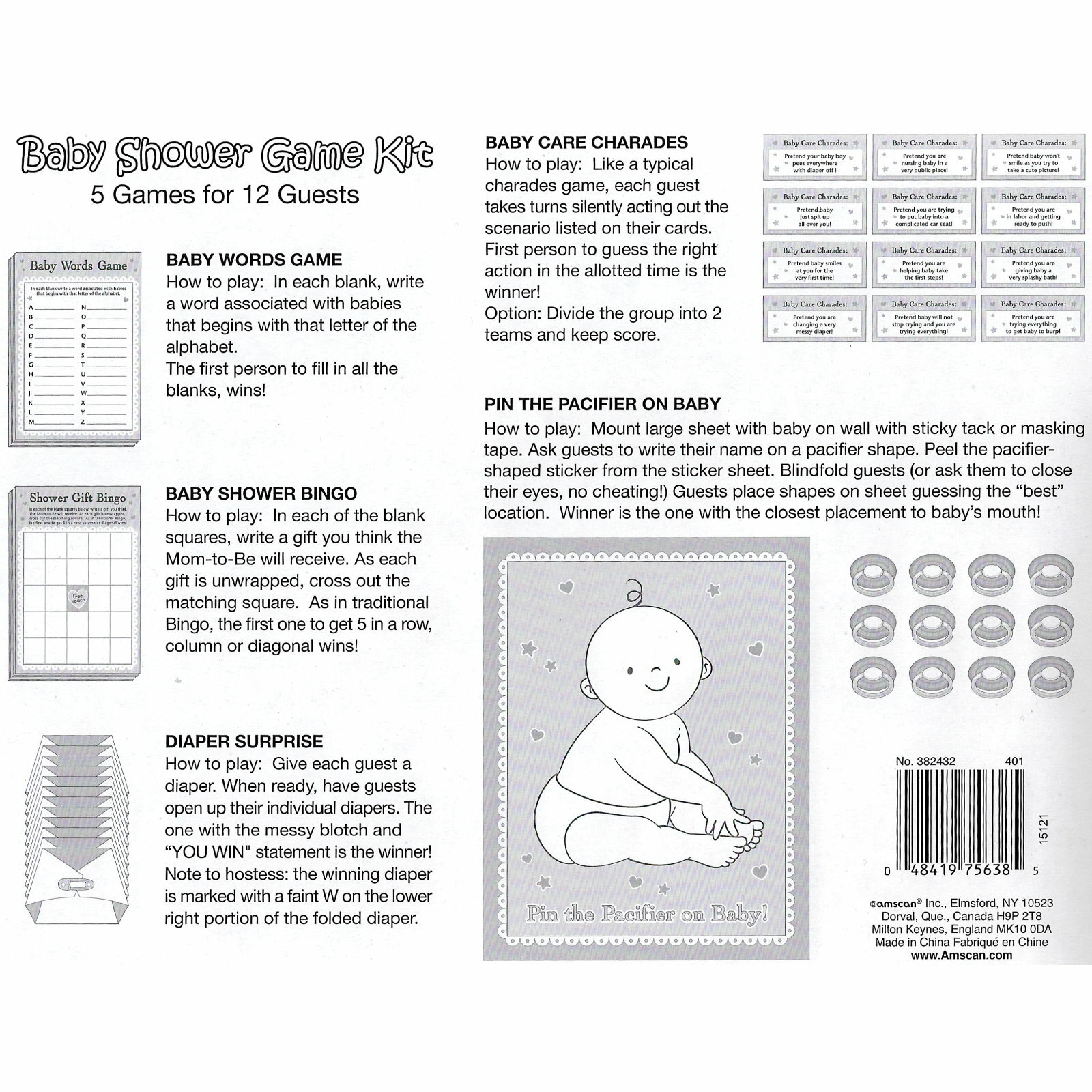 Baby Shower Game Kit | Discount Party Supplies - Discount Party Supplies