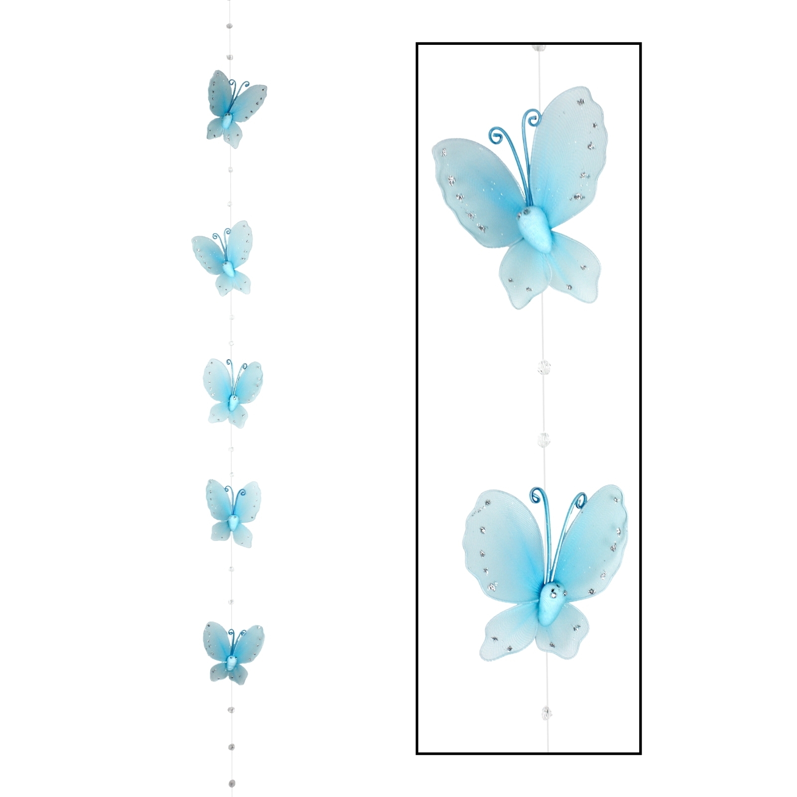 Blue Butterfly String Decoration - Discount Party Supplies