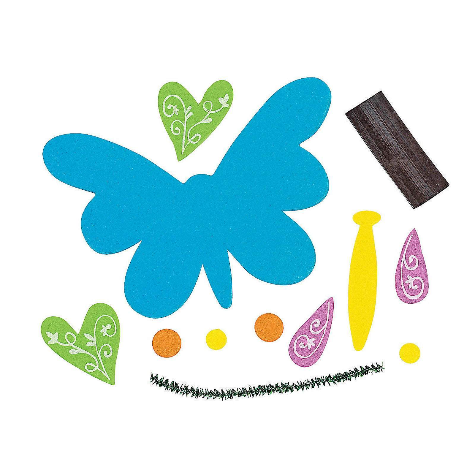 DIY Foam Butterfly Magnet Craft Kits (Pack of 12) | Reptiles and Bugs ...