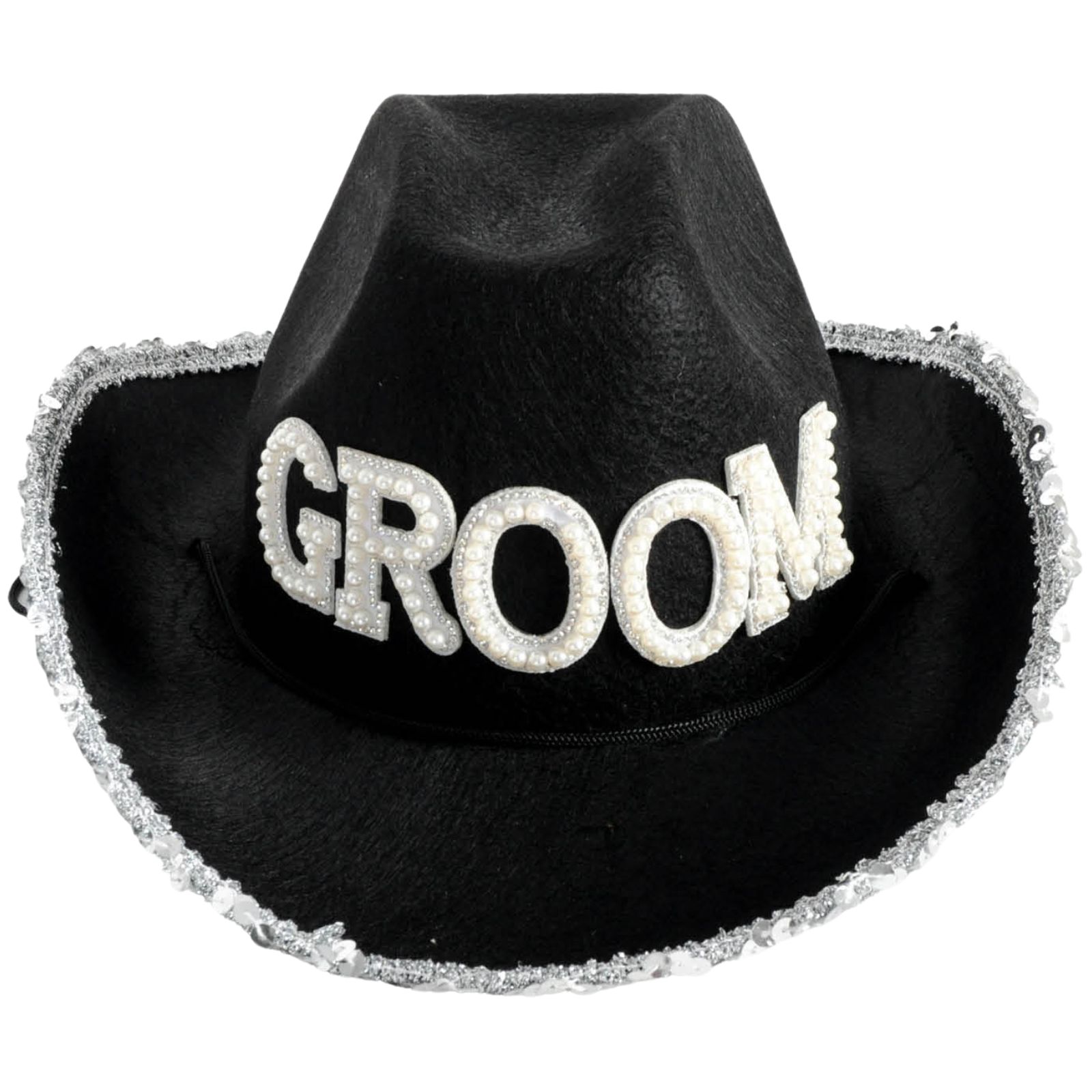 Sparkly Glam Groom Cowboy Hat - Discount Party Supplies