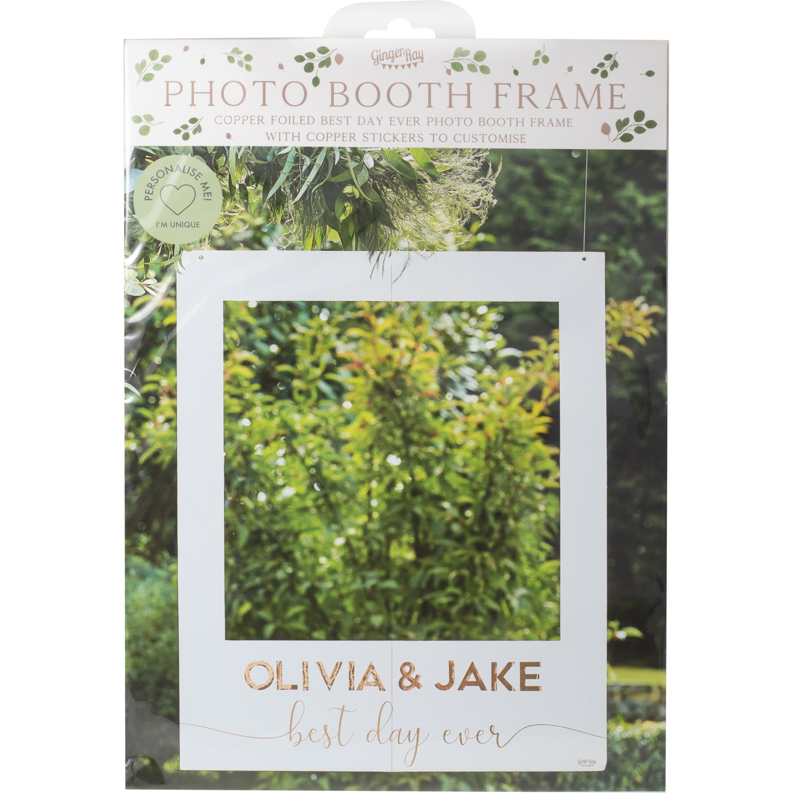 Ginger Ray Botanical Wedding Best Day Ever Photo Frame | Wedding ...