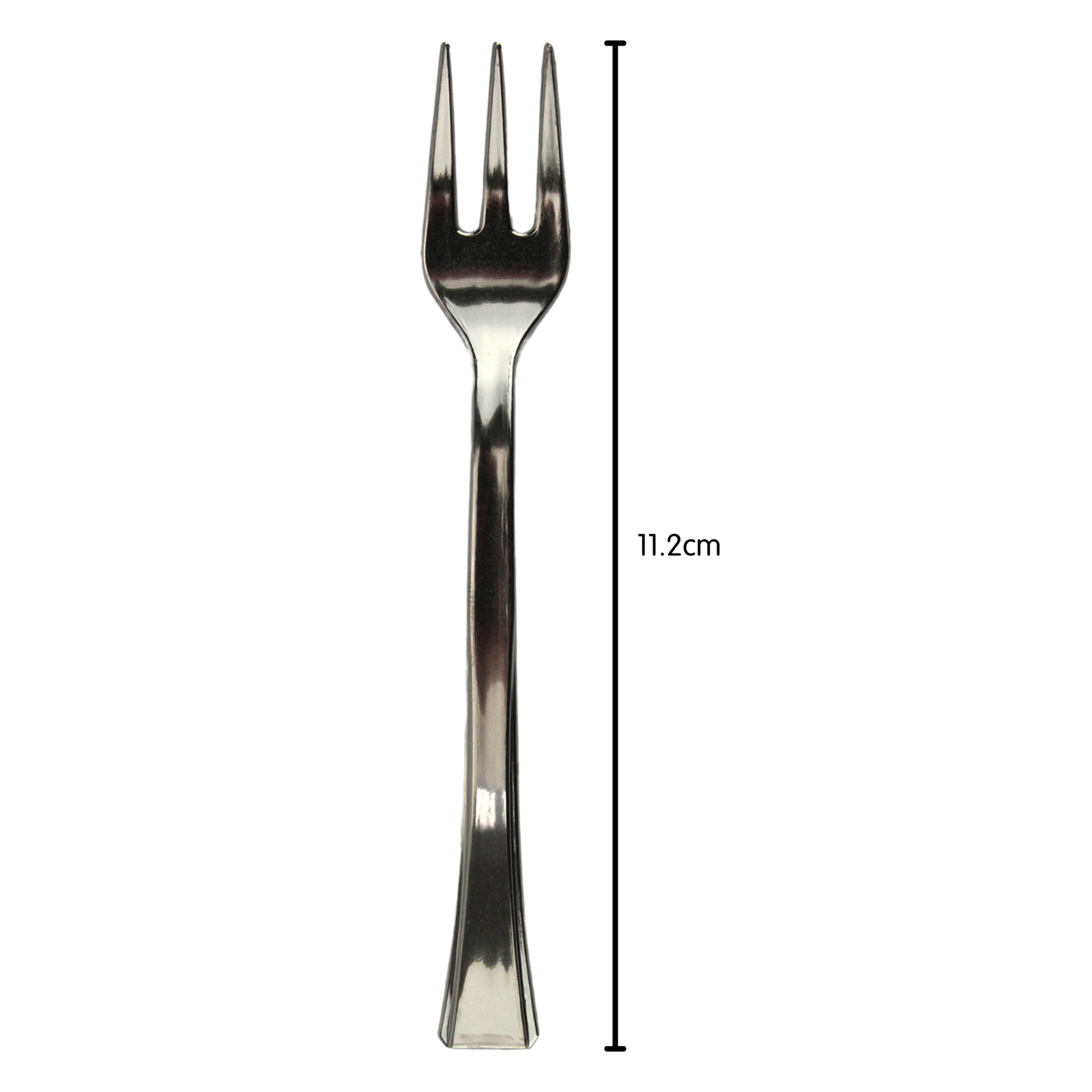 Stainless Steel Look Reusable Plastic Mini Cocktail Forks (Pack of 40 ...