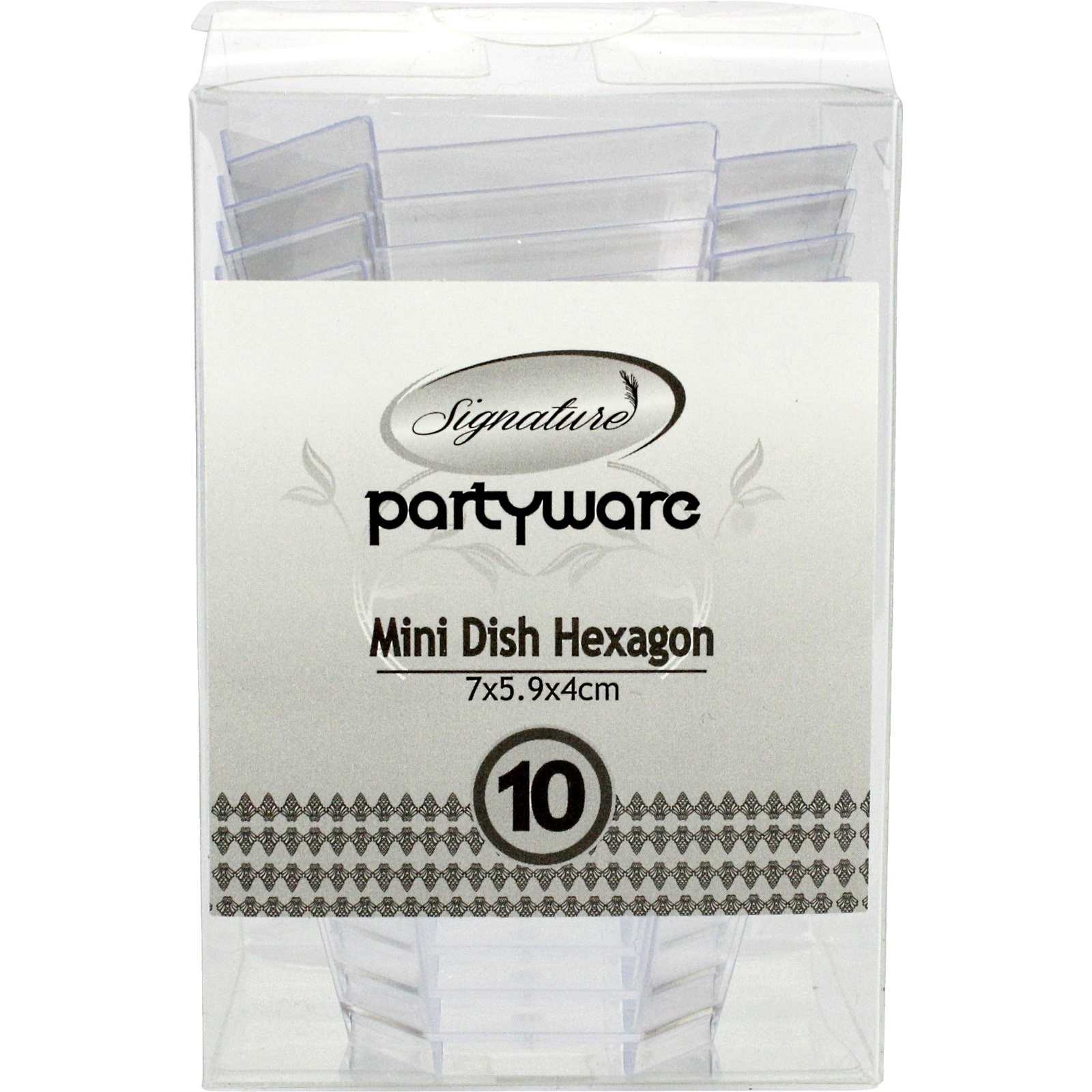 Mini Plastic Hexagon Dessert Cups 120ml (Pack of 10) | Discount Party ...