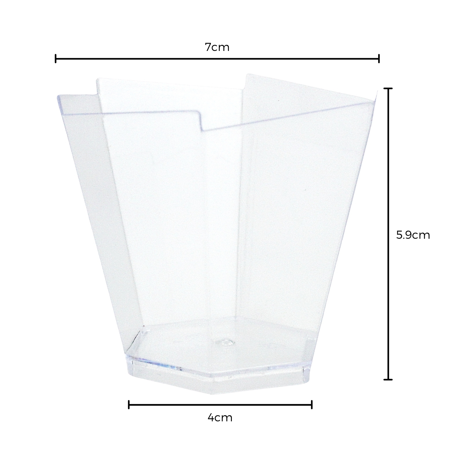 Mini Plastic Hexagon Dessert Cups 120ml (Pack of 10) | Discount Party ...