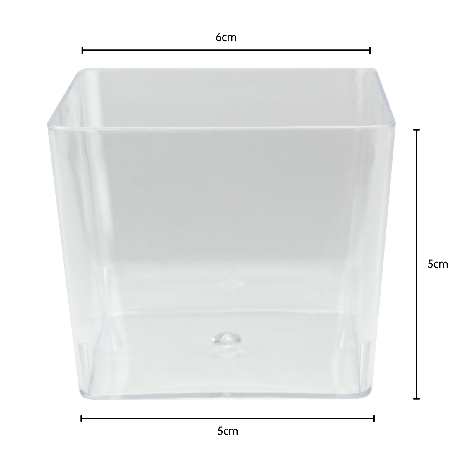 Clear Mini Plastic Square Dessert Cups 150ml (Pack of 12) | Discount ...