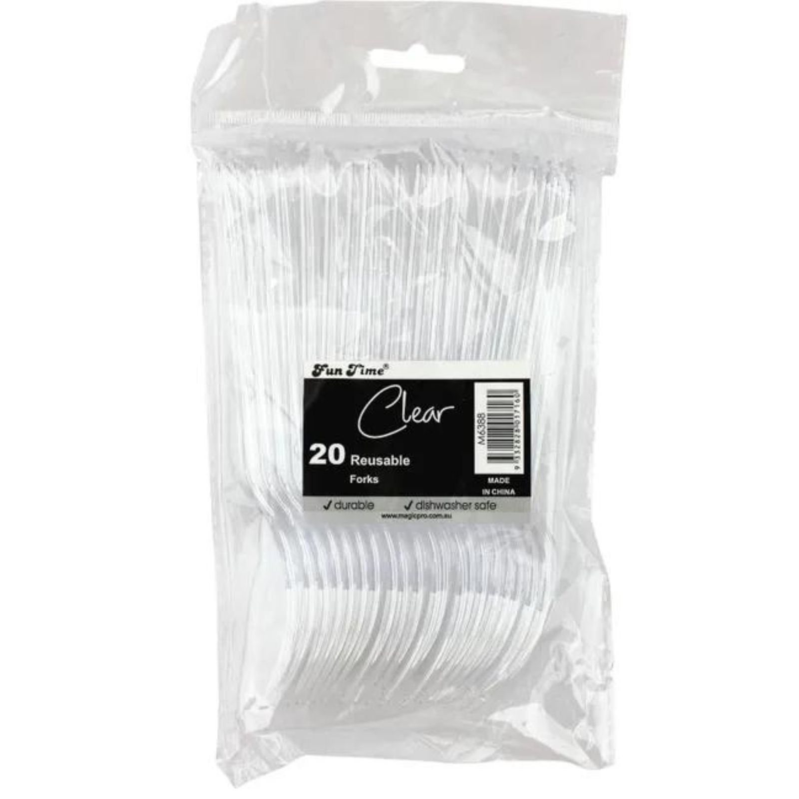 Clear Reusable Plastic Forks (Pack of 20) | Discount Party Supplies ...