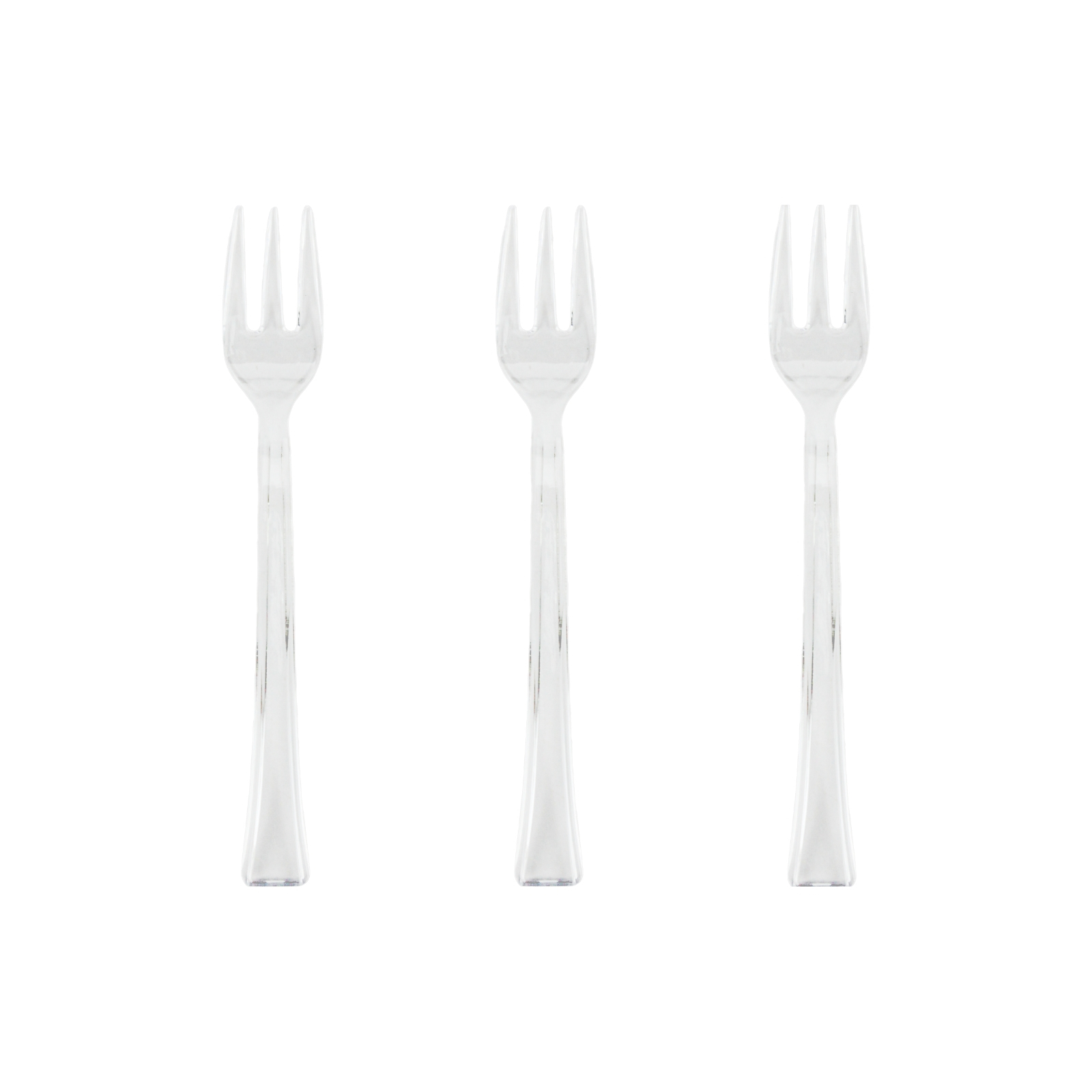 Clear Reusable Mini Cocktail Forks (Pack of 40) - Discount Party Supplies