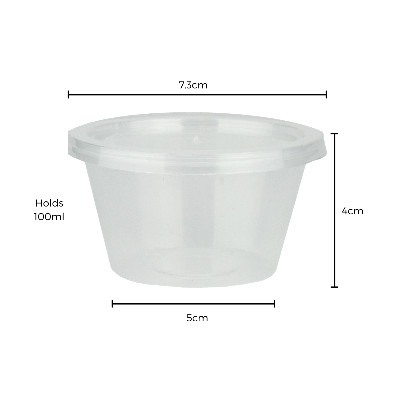 Multi-Purpose Plastic Containers With Lids 100ml (Pack of 10) | Storage ...