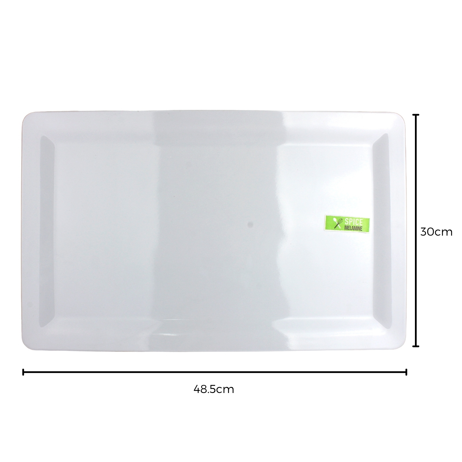 White Rectangular Melamine Platter 48.5cm x 30cm | Plates, Platters and ...
