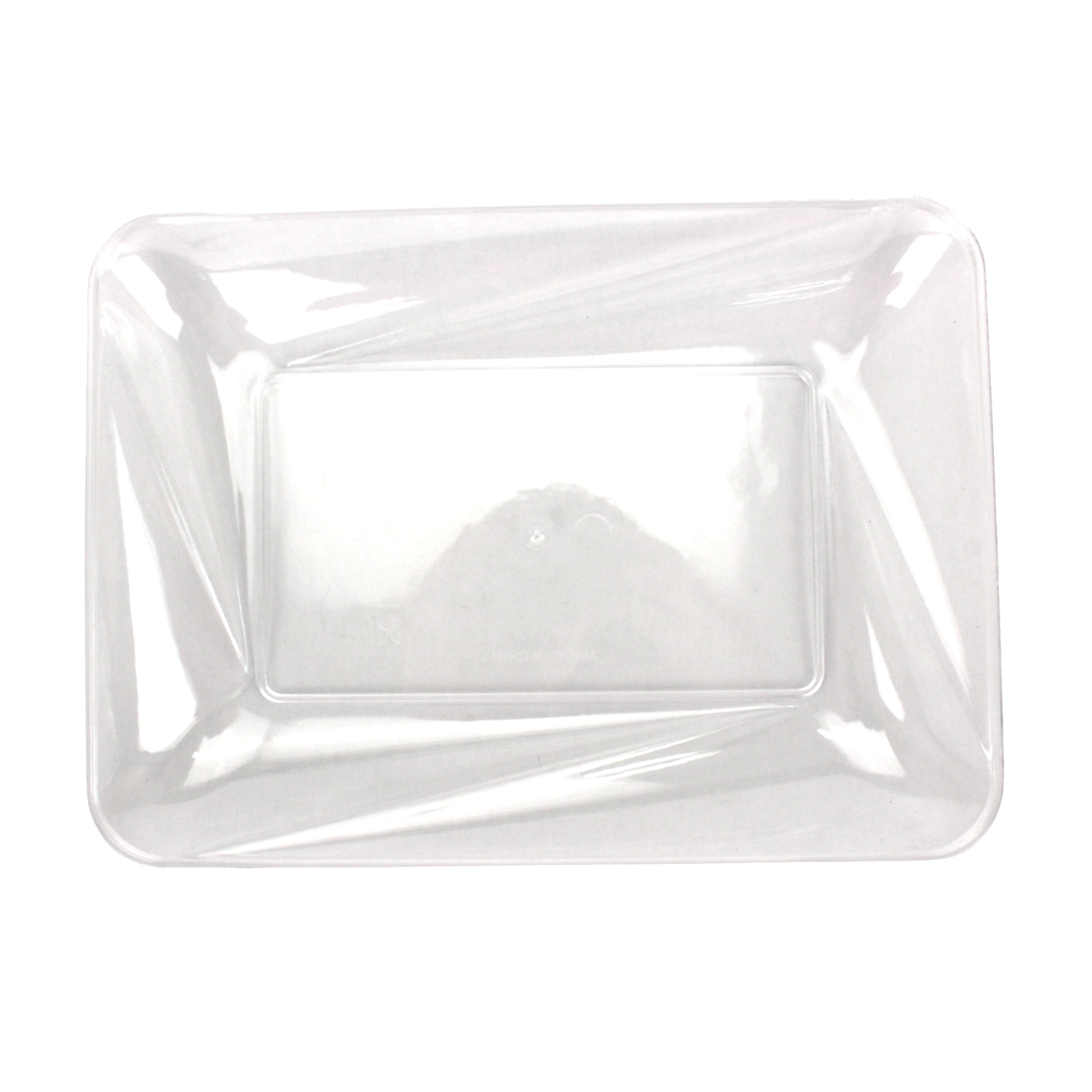 Clear Rectangle Serving Plates 15.5cm (Pack of 4) - Discount Party Supplies