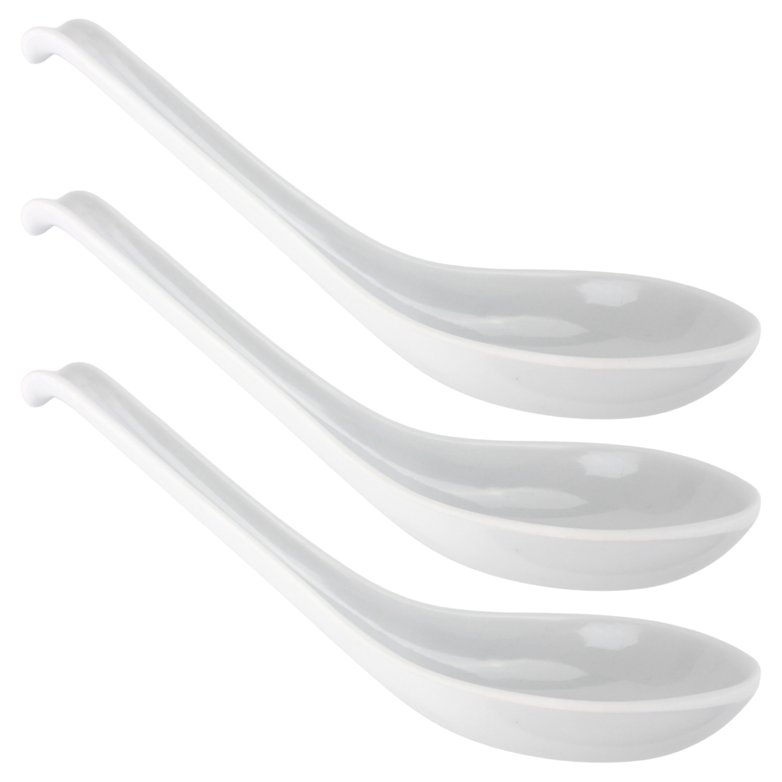 White Melamine Spoons (Pack of 3) - Discount Party Supplies