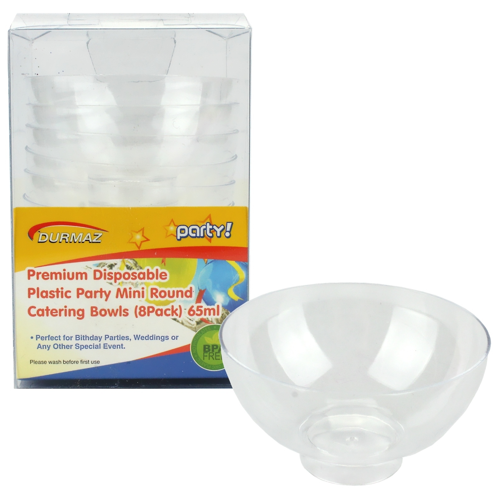 Mini Cocktail Round Bowls (Pack of 8) - Discount Party Supplies