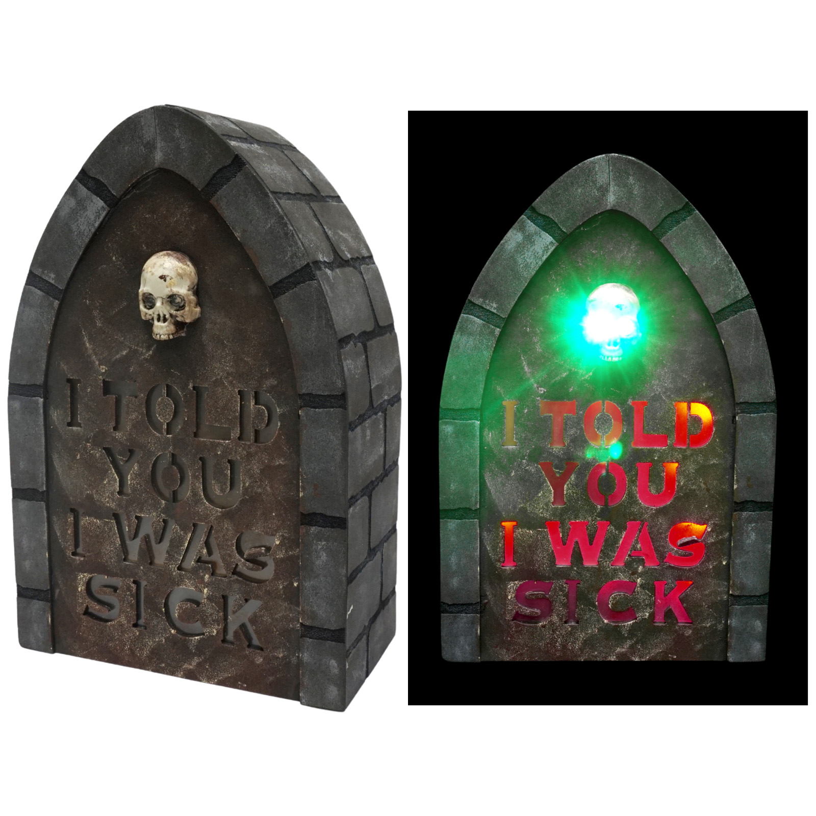 LED Light Up Cemetery Tombstone With Sound - Discount Party Supplies