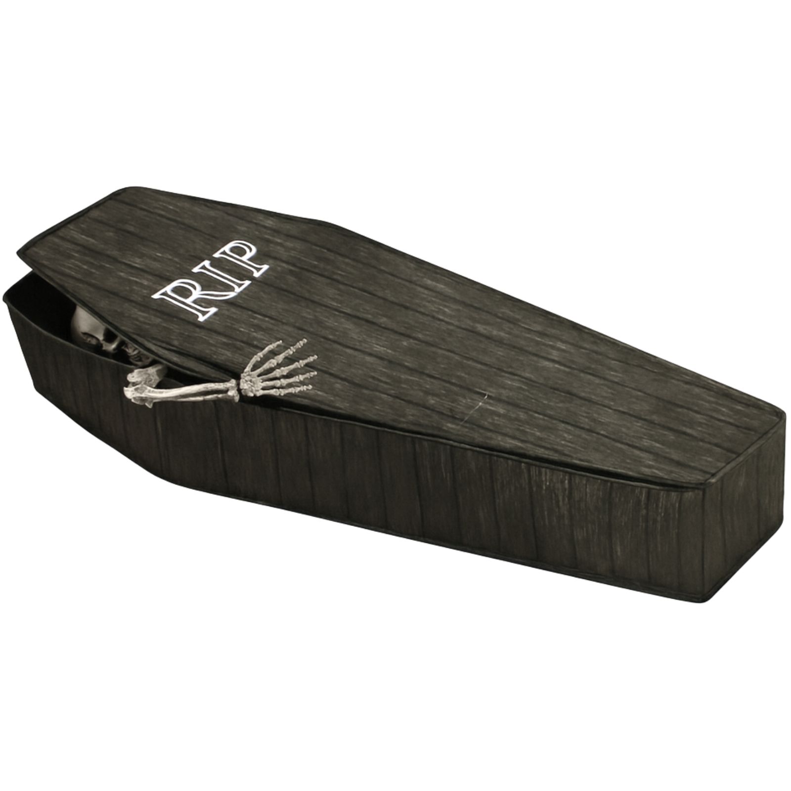 RIP Black Foldable Coffin Prop Decoration - Discount Party Supplies