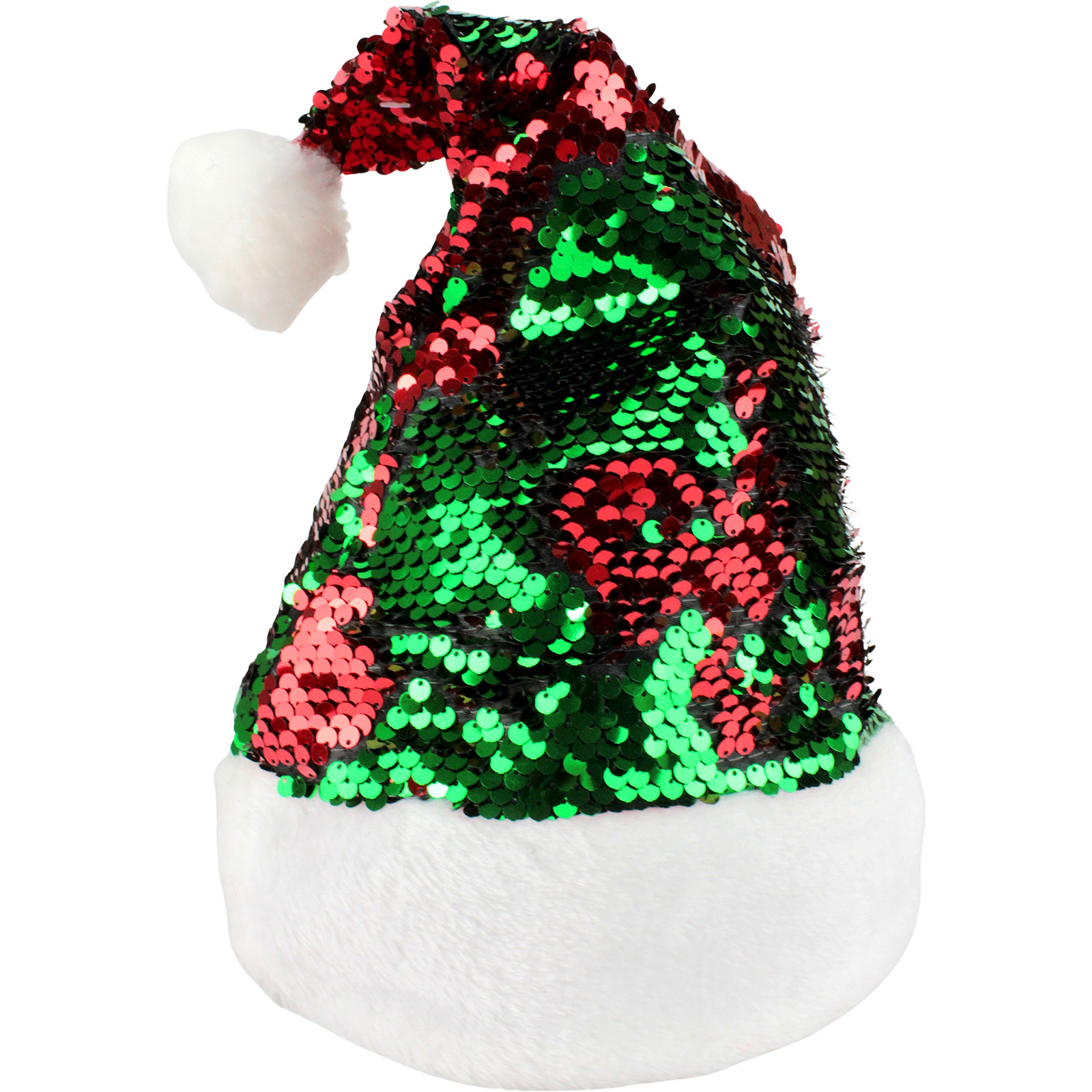 Christmas Sequin Santa Hat - Discount Party Supplies