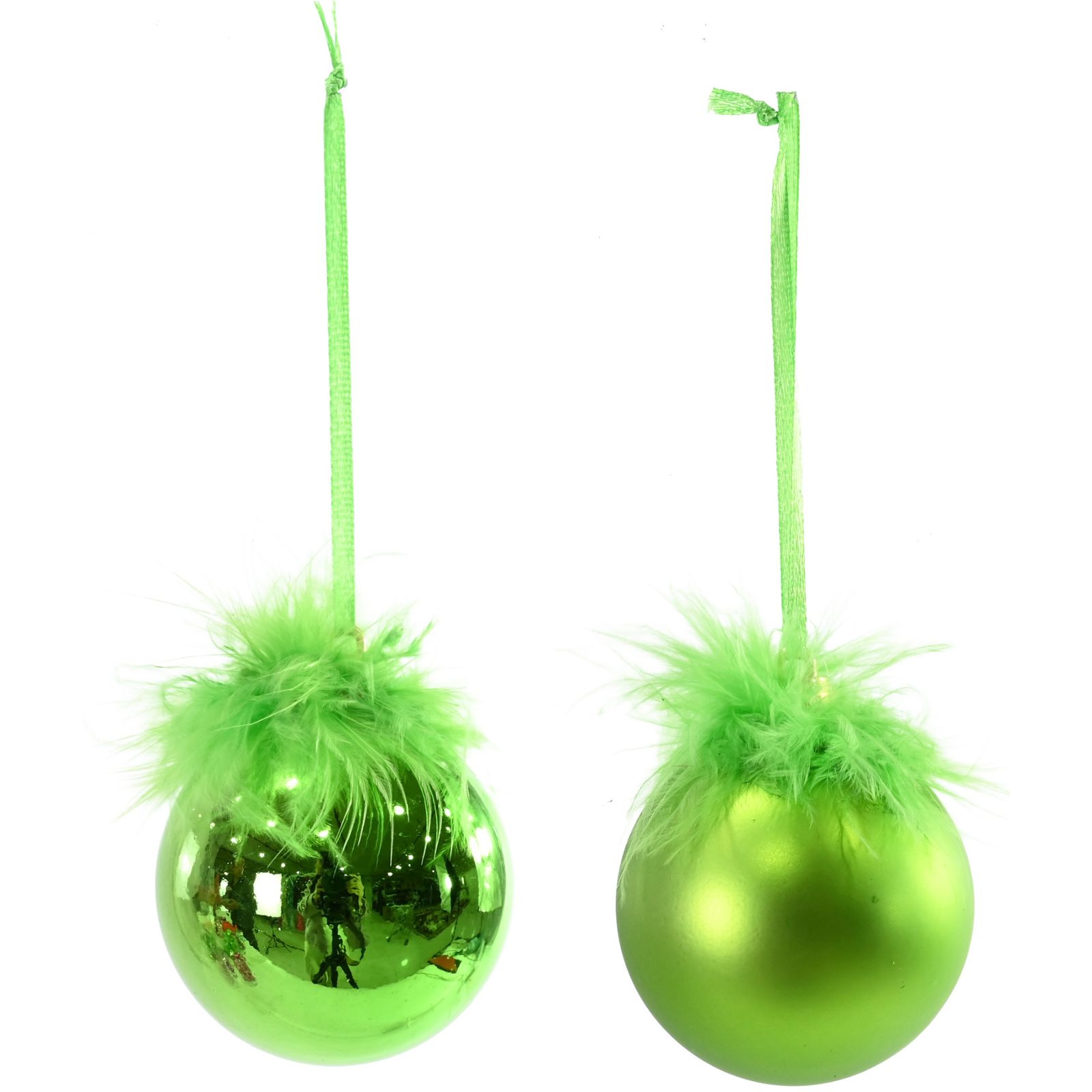Mean Green Christmas Tree Baubles (Pack of 8) - Discount Party Supplies
